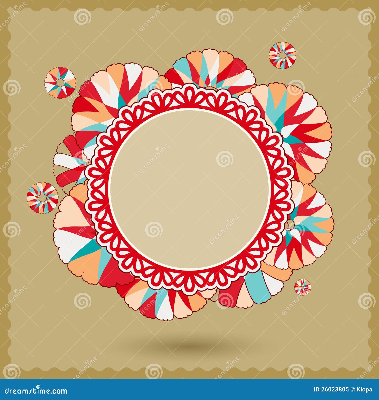 Abstract Banner with Colorful Round Ornament Stock Vector ...