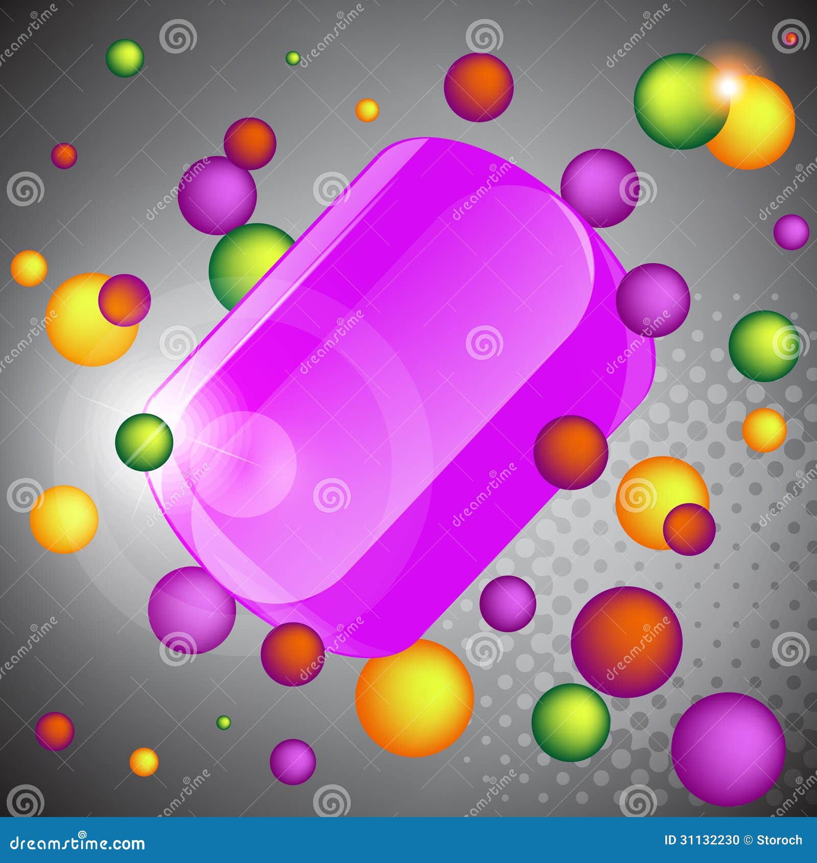 Abstract Banner of 3d Balls. Stock Vector - Illustration of balloon ...