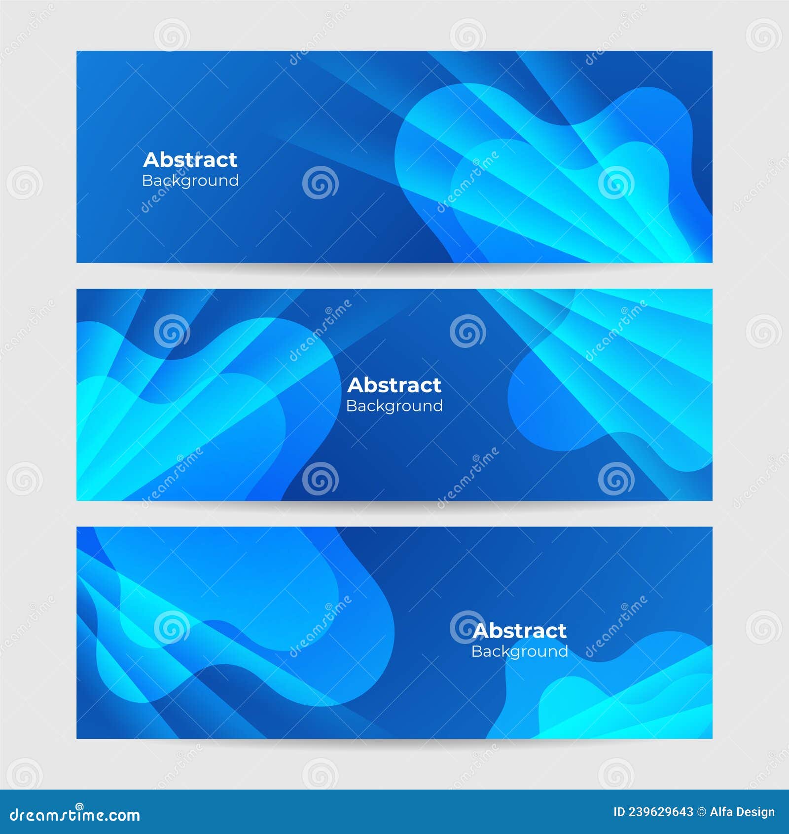 Abstract Banner Design with Blue Geometric Background. Vector ...
