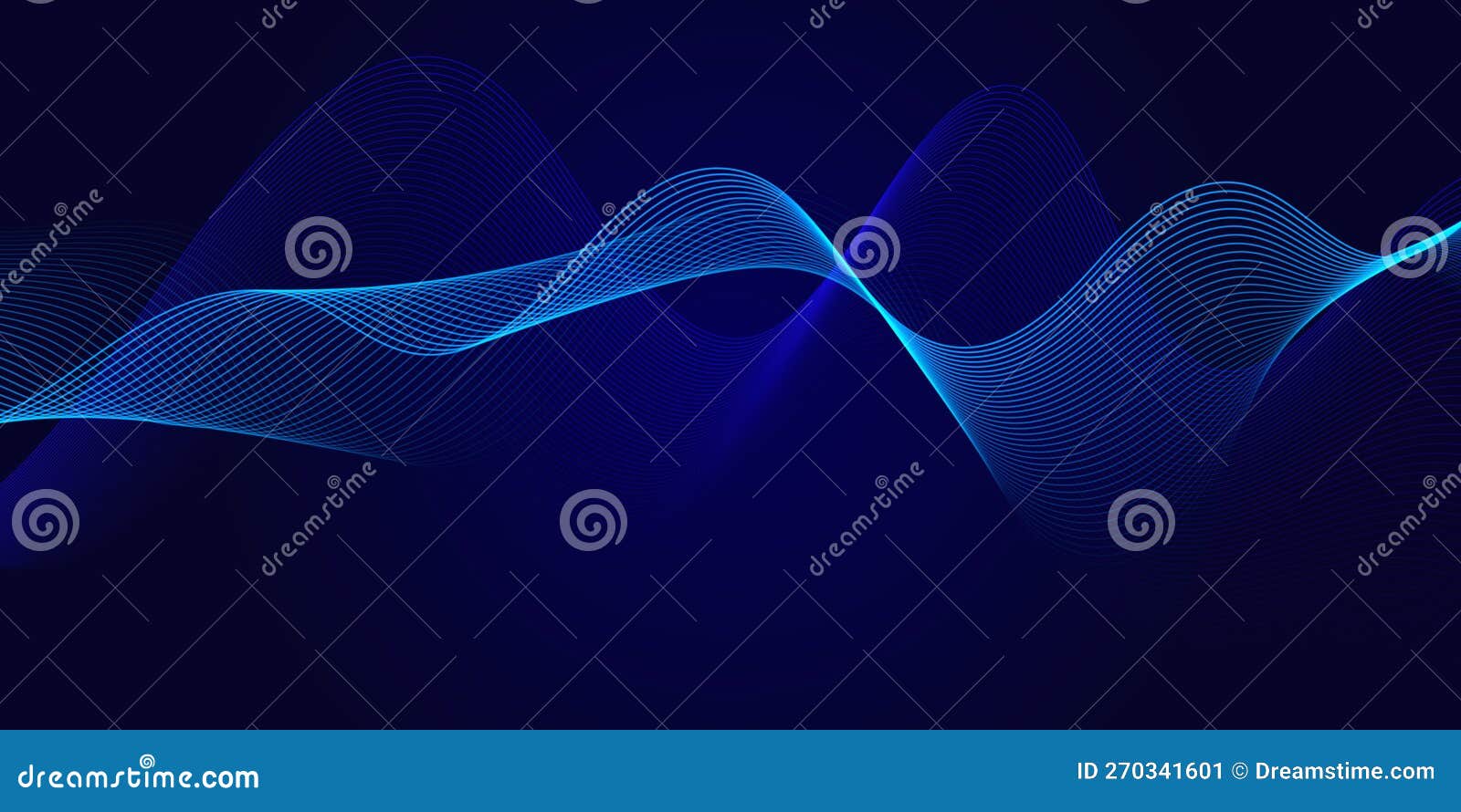 Abstract Banner with Flowing Waves Design Stock Vector - Illustration ...