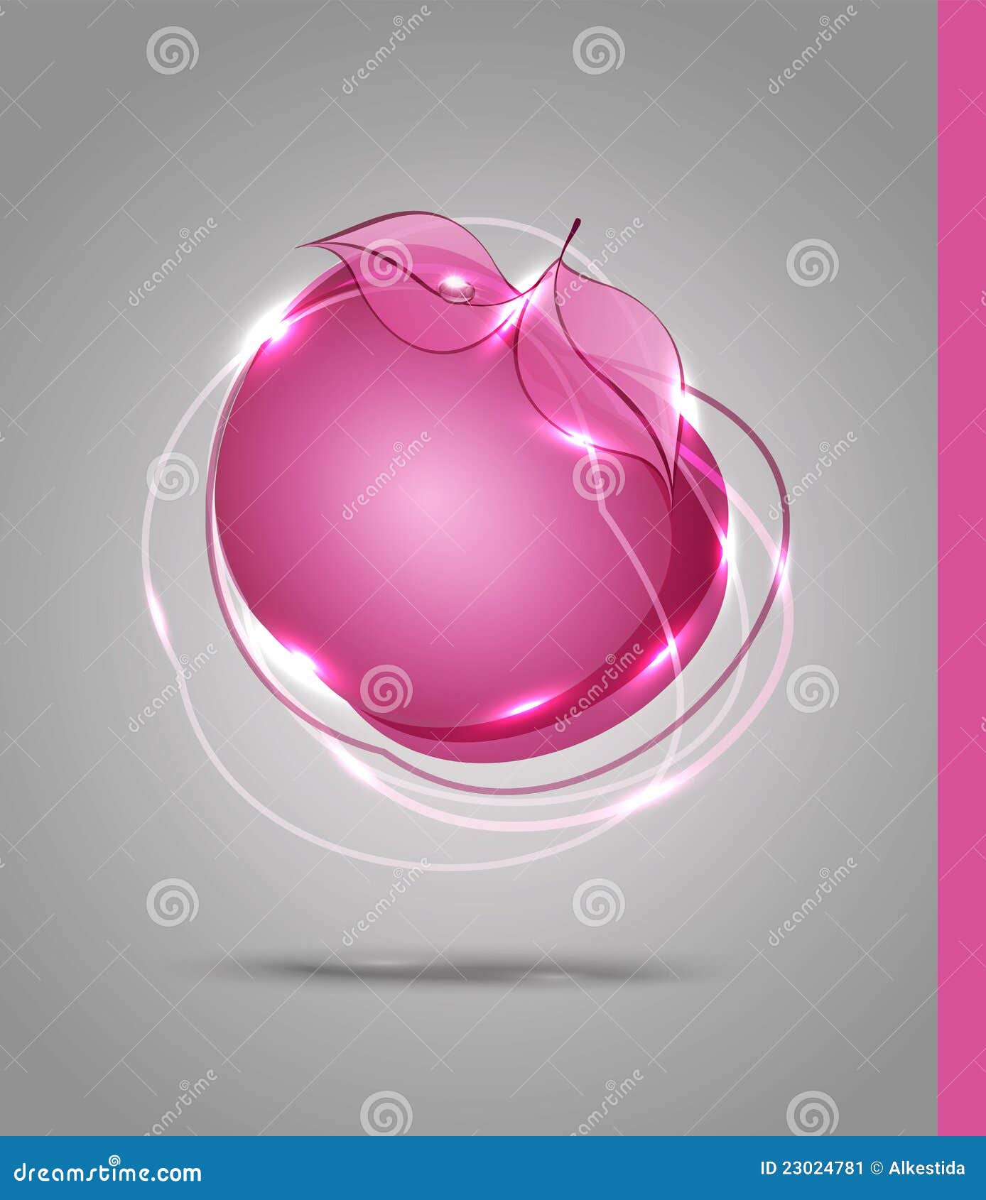 Abstract Banner in the Form of an Apple Stock Vector - Illustration of ...