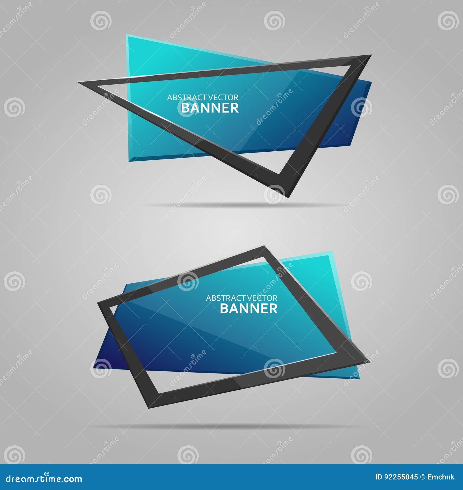 Abstract banner with frame stock vector. Illustration of decoration ...