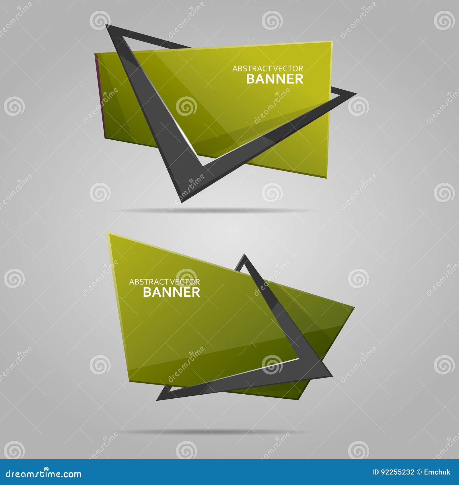 Abstract banner with frame stock vector. Illustration of element - 92255232