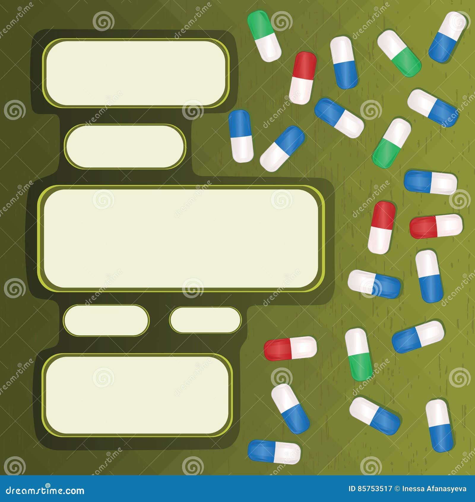 Abstract Banner with Medical Capsules Stock Vector - Illustration of ...