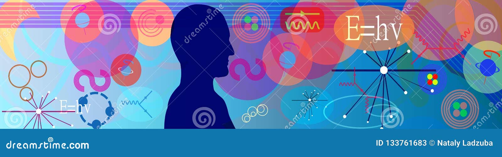 Banner Physics Science Formulas Stock Illustration - Illustration of ...