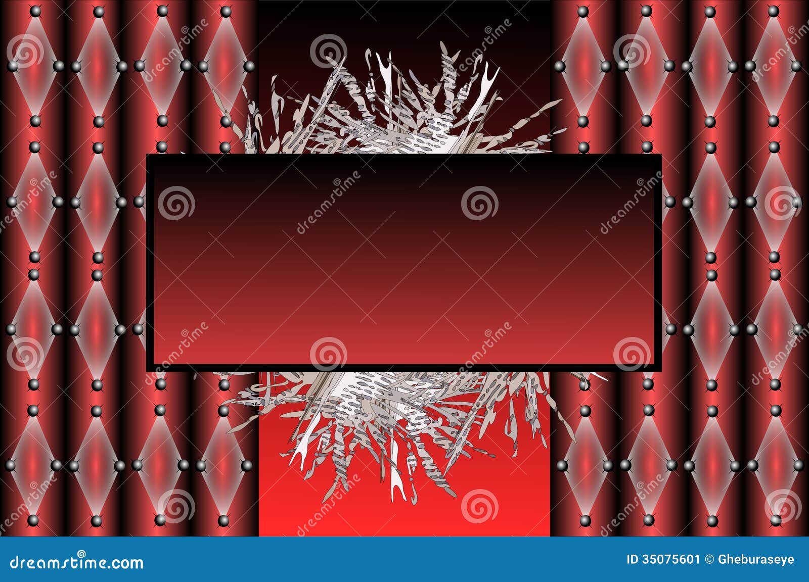 Abstract banner in red stock illustration. Illustration of number ...