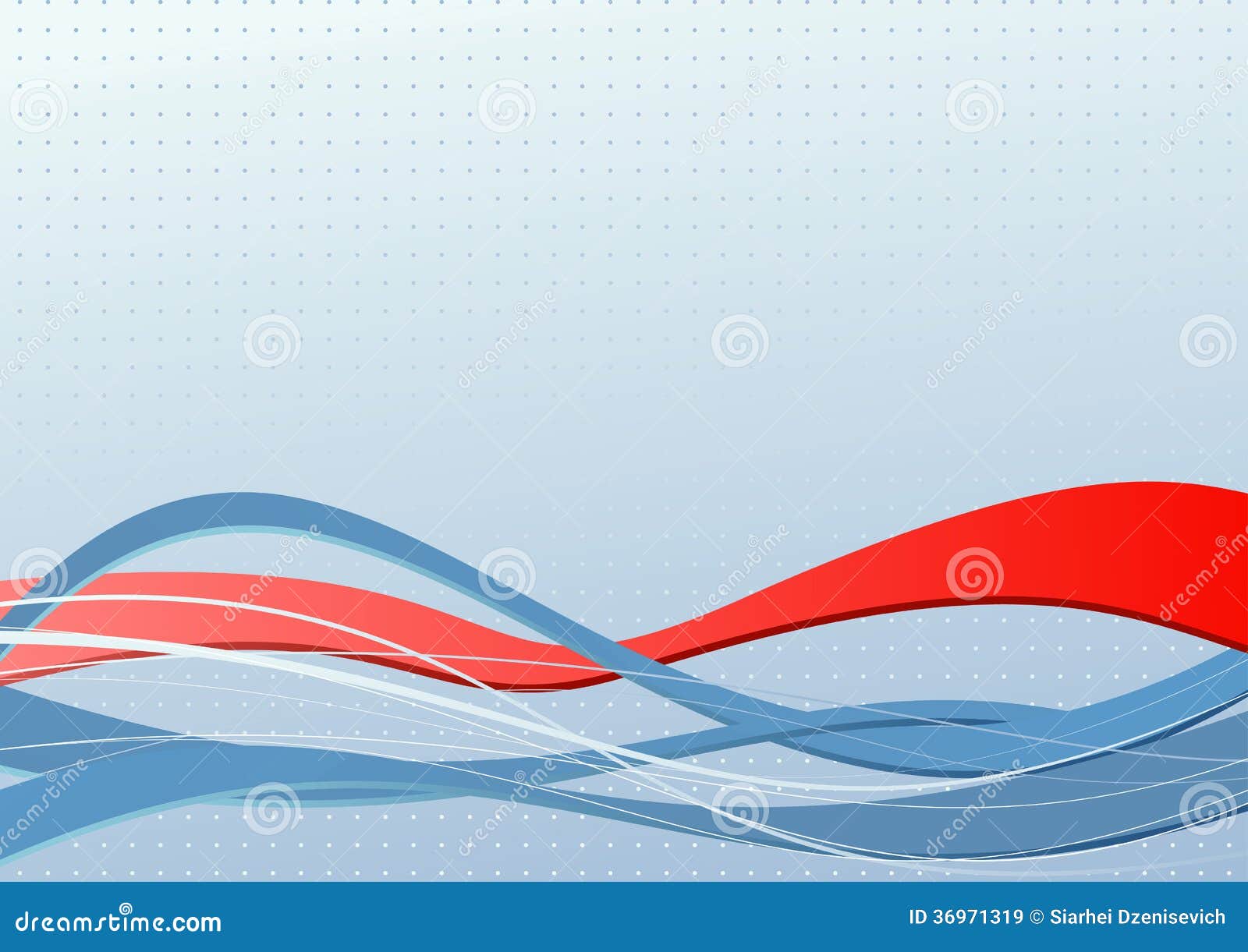 Abstract Banner with Red Wave Stock Vector - Illustration of flow ...