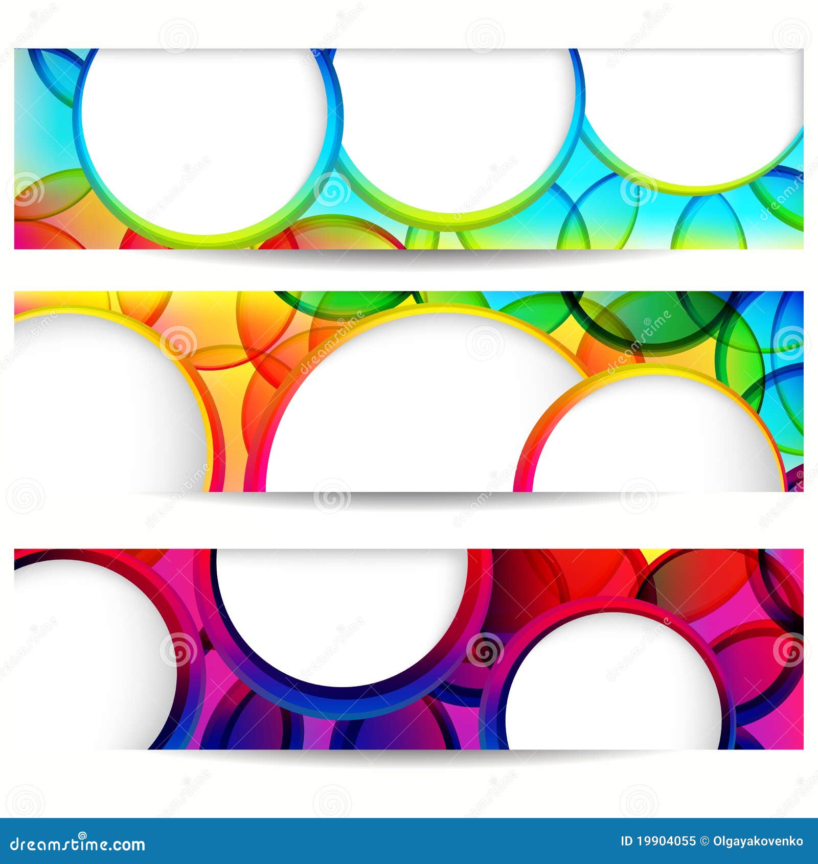 Abstract Banner with Round Forms. Stock Vector - Illustration of orange ...