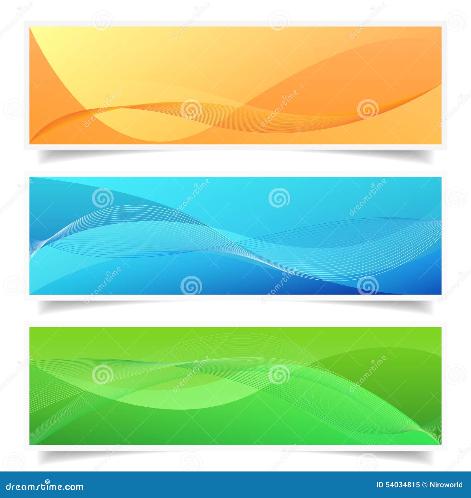 Abstract Banner Set Shadow Effect Stock Vector - Illustration of ...