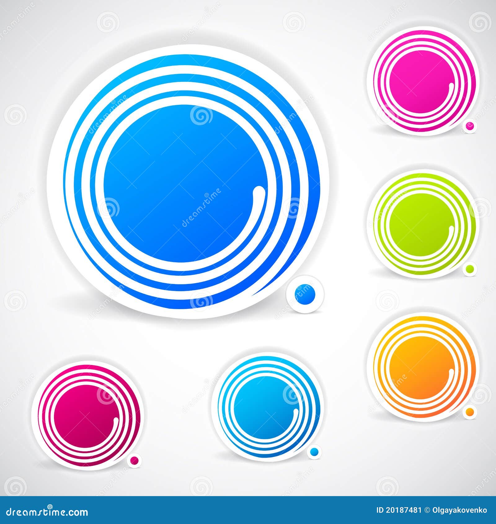 Abstract Banner with a Spiral Frame. Stock Vector - Illustration of ...