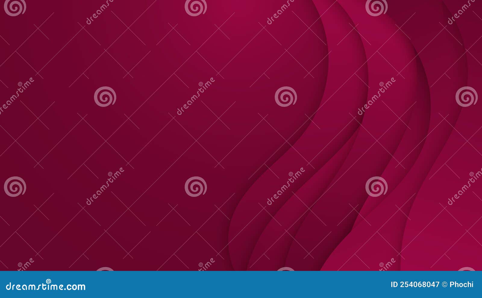 Abstract Banner Template Red Wave Shapes Layered Background Stock ...
