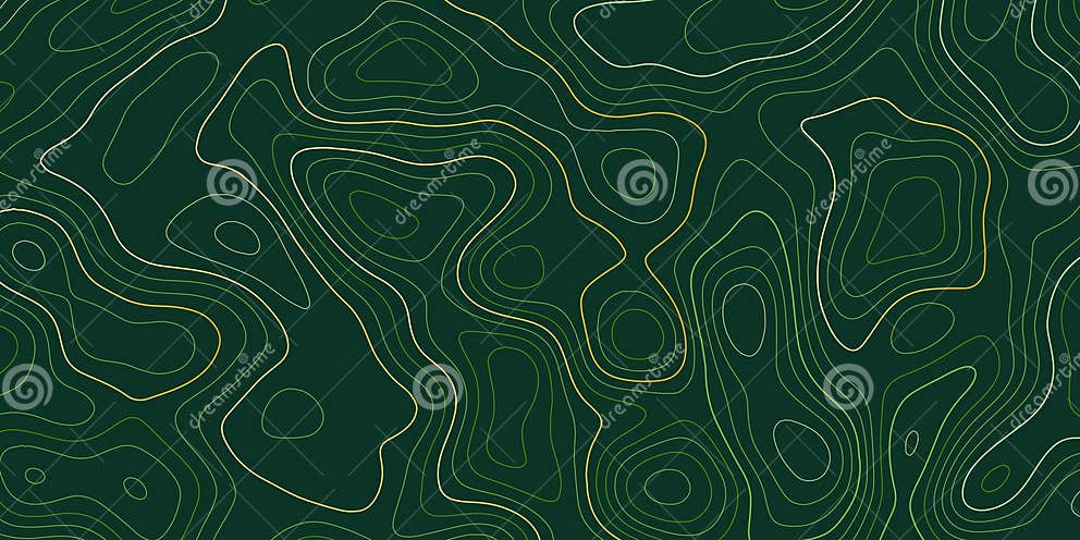 Abstract Banner with Topography Map Design Stock Vector - Illustration ...