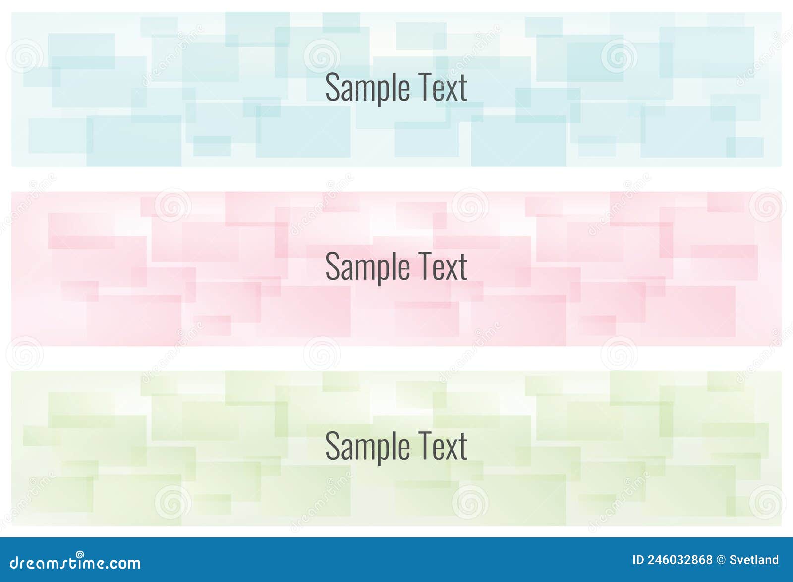 Abstract Banners, Headers Template with a Rectangles Pattern. Stock ...