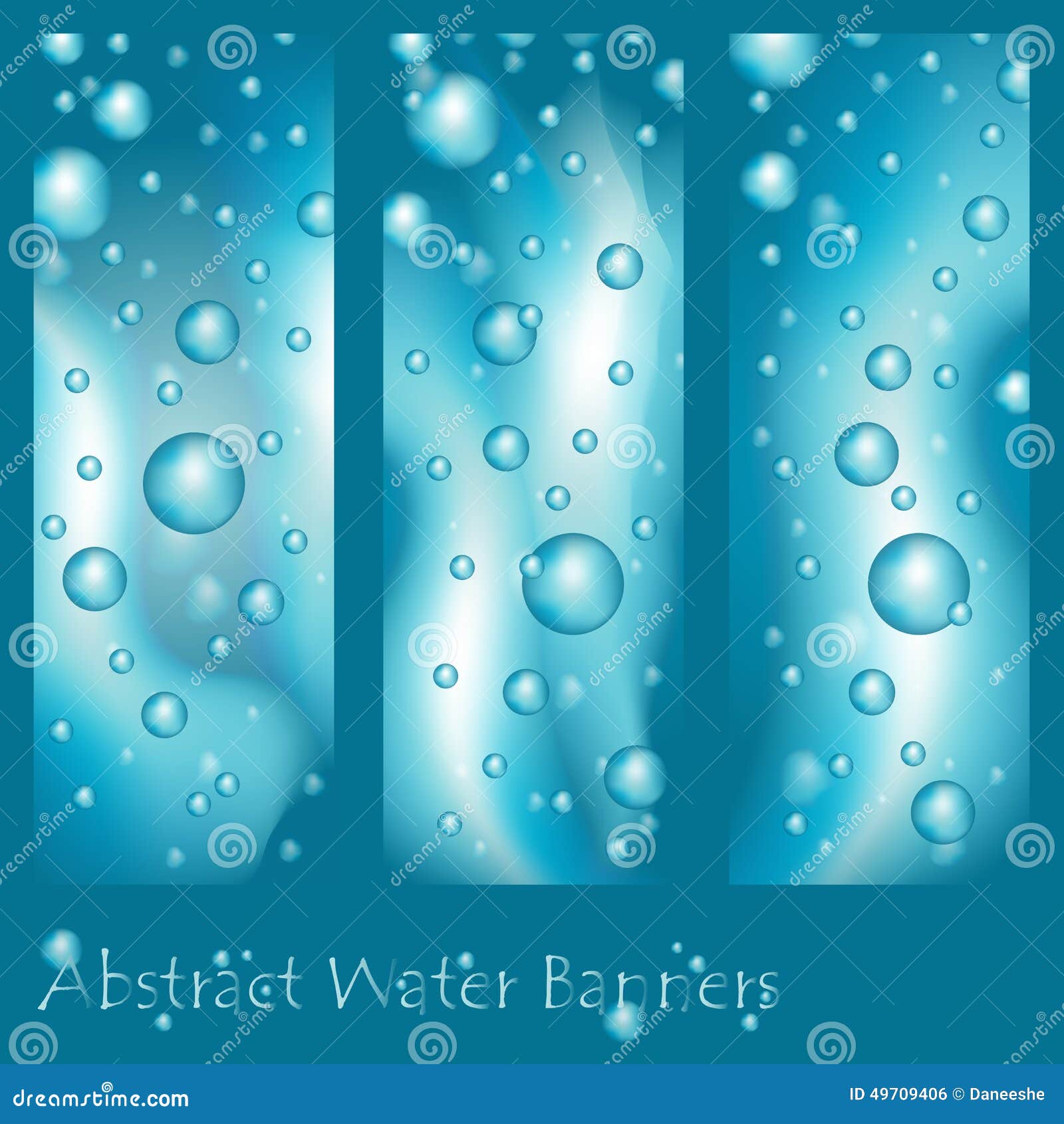 Abstract Banners with Splashes of Water Stock Vector - Illustration of ...