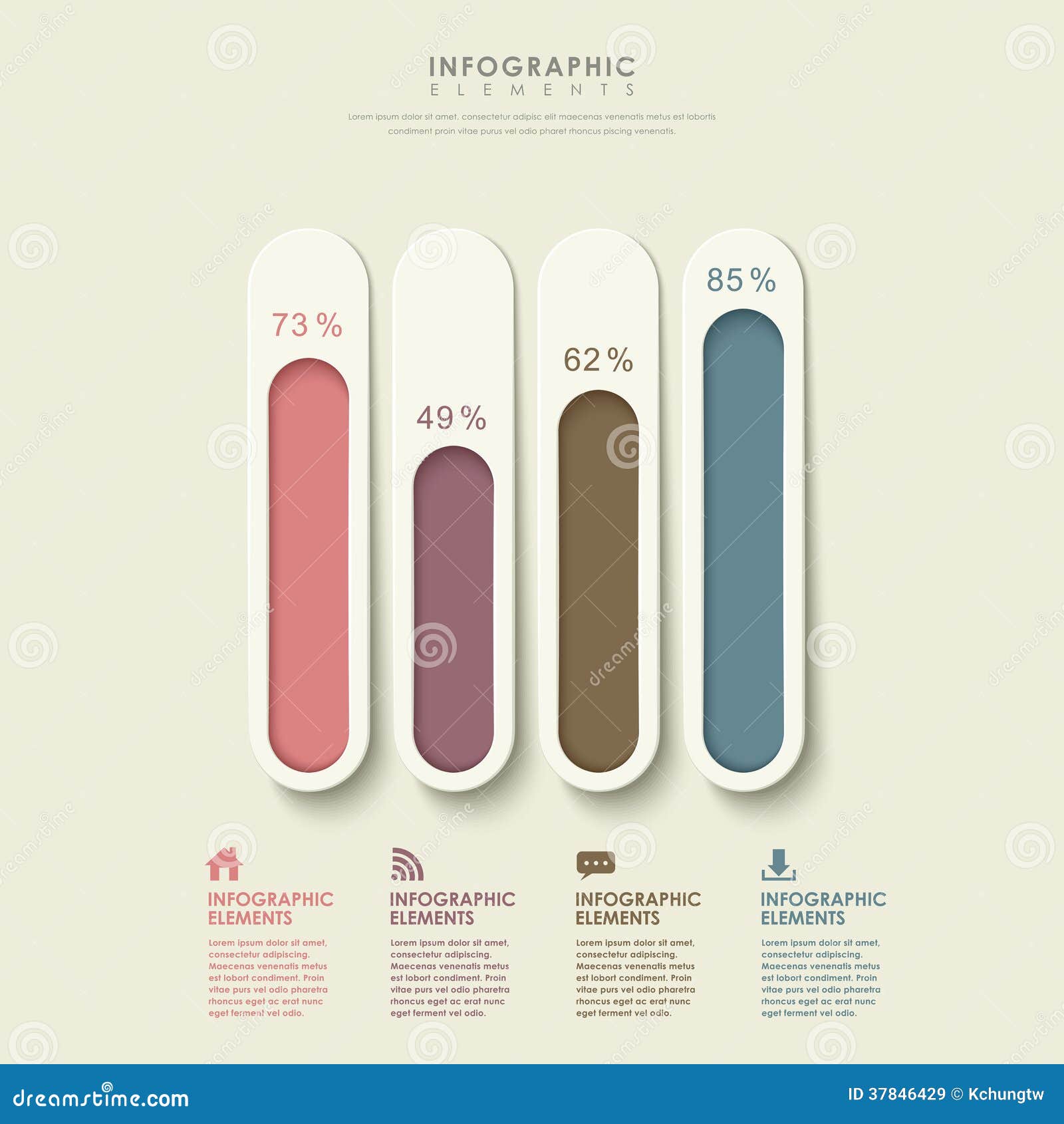 Abstract Bar Chart Infographics Stock Vector - Illustration of ...