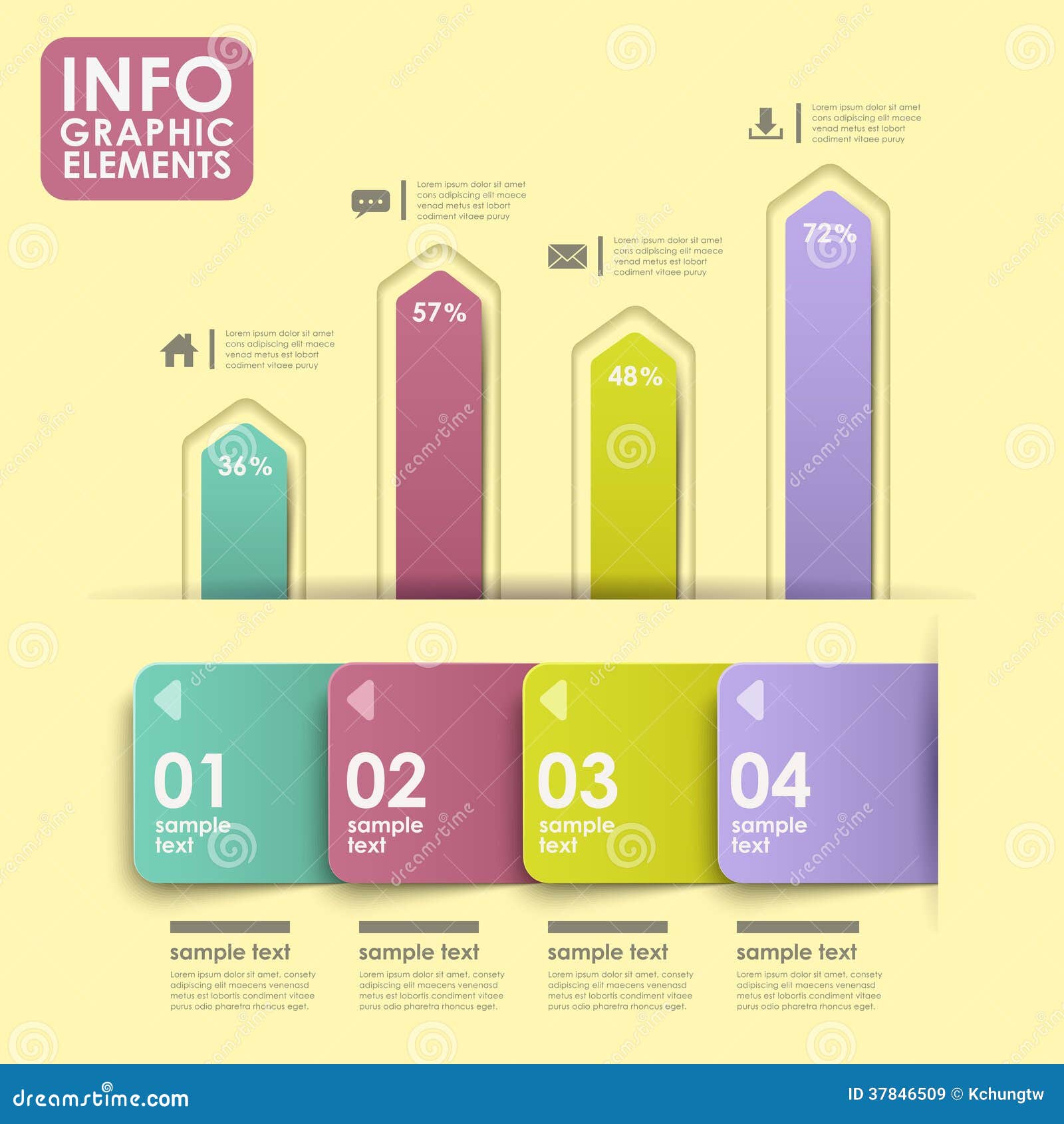 Abstract Bar Chart Infographics Stock Vector - Illustration of brochure ...