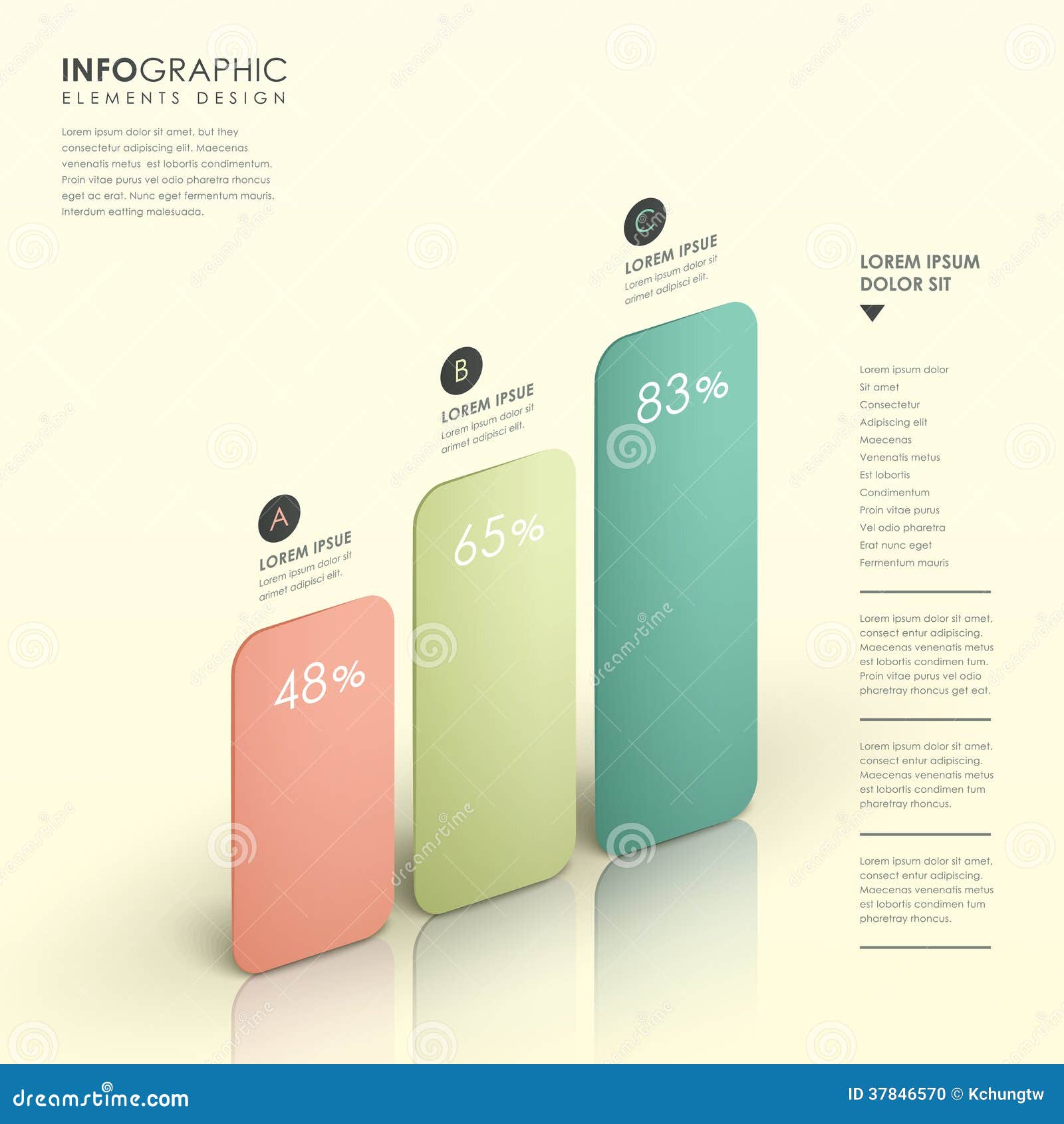Abstract Bar Chart Infographics Stock Vector - Illustration of ...