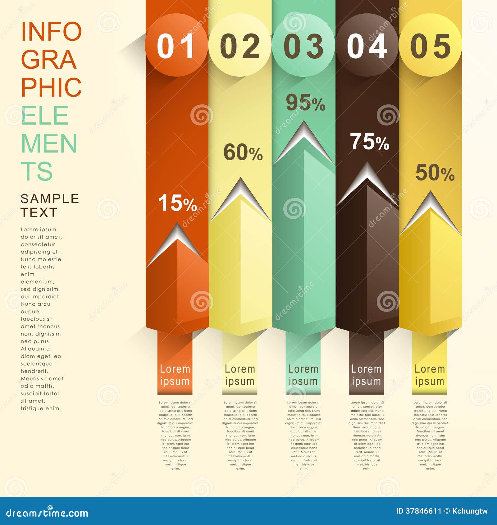 Abstract Bar Chart Infographics Stock Vector - Illustration of ...