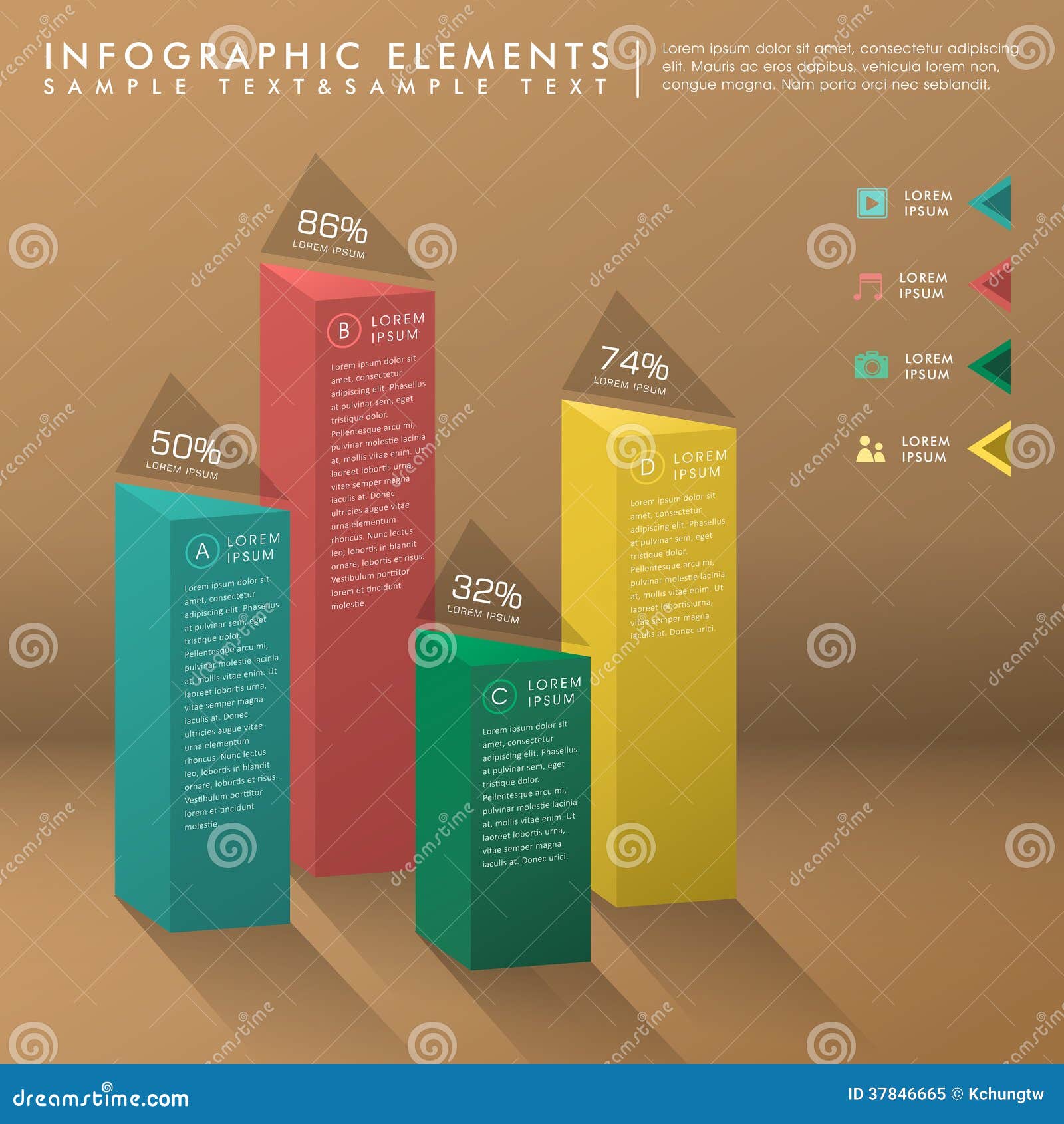 Abstract Bar Chart Infographics Stock Vector - Illustration of dynamic ...