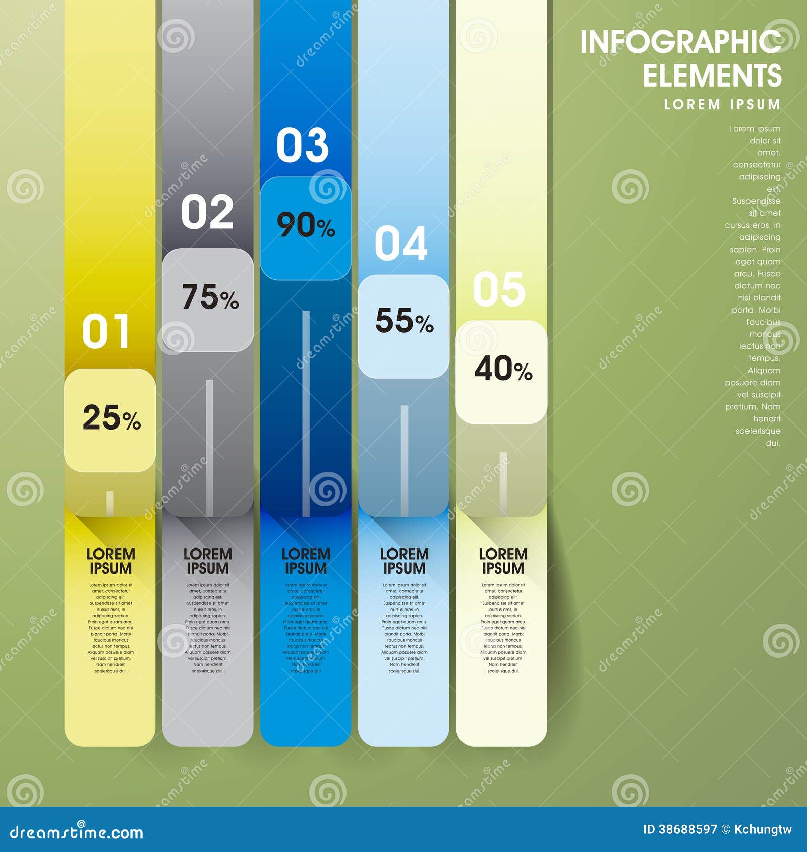Abstract Bar Chart Infographics Stock Vector - Illustration of creative ...