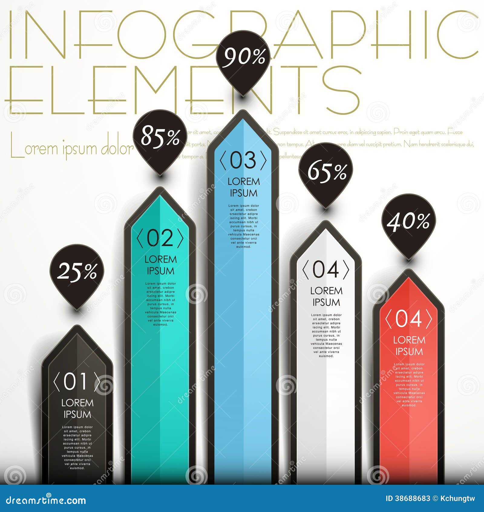 Abstract Bar Chart Infographics Stock Vector - Illustration of modern ...