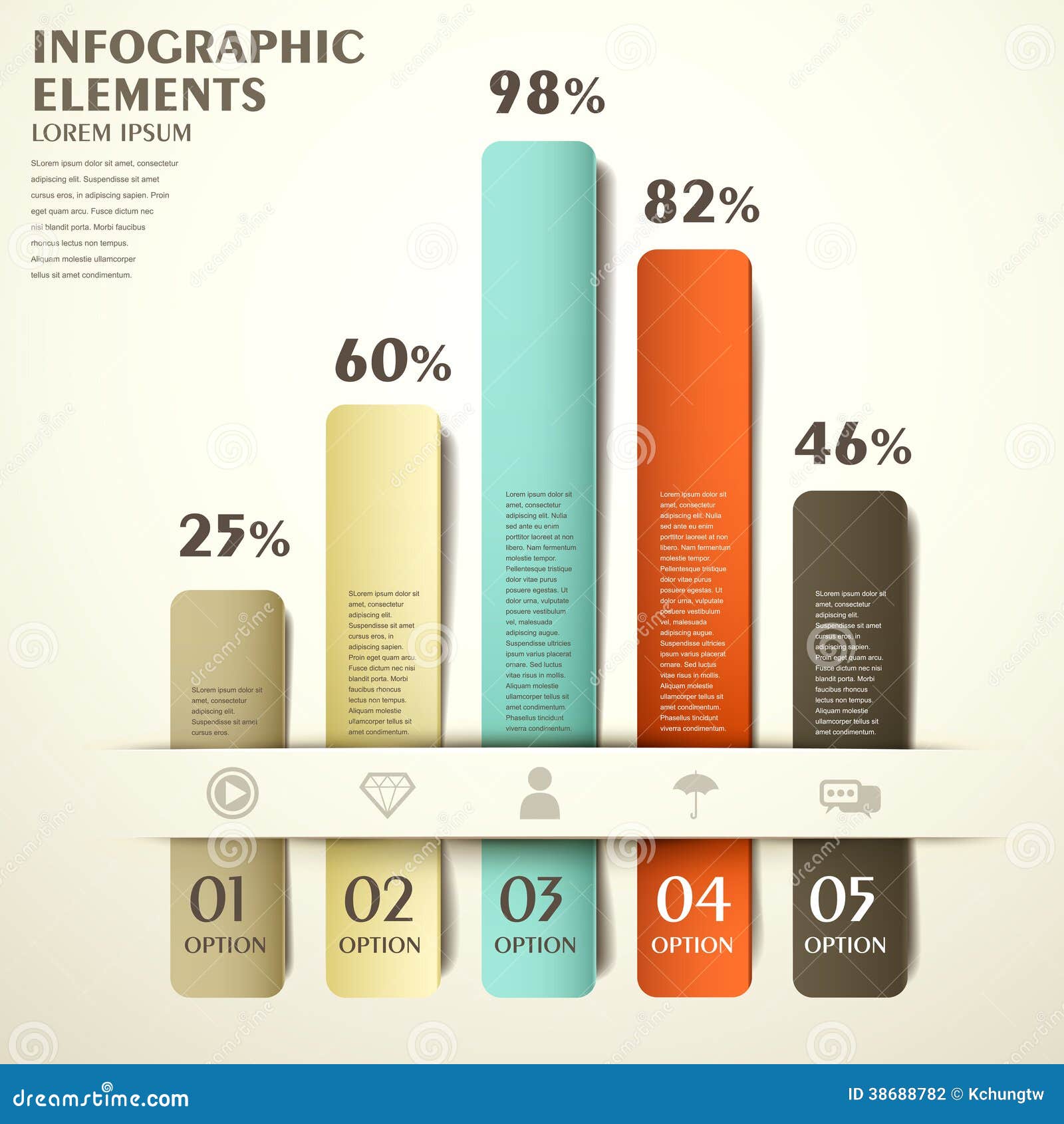 Abstract Bar Chart Infographics Stock Vector - Illustration of modern ...