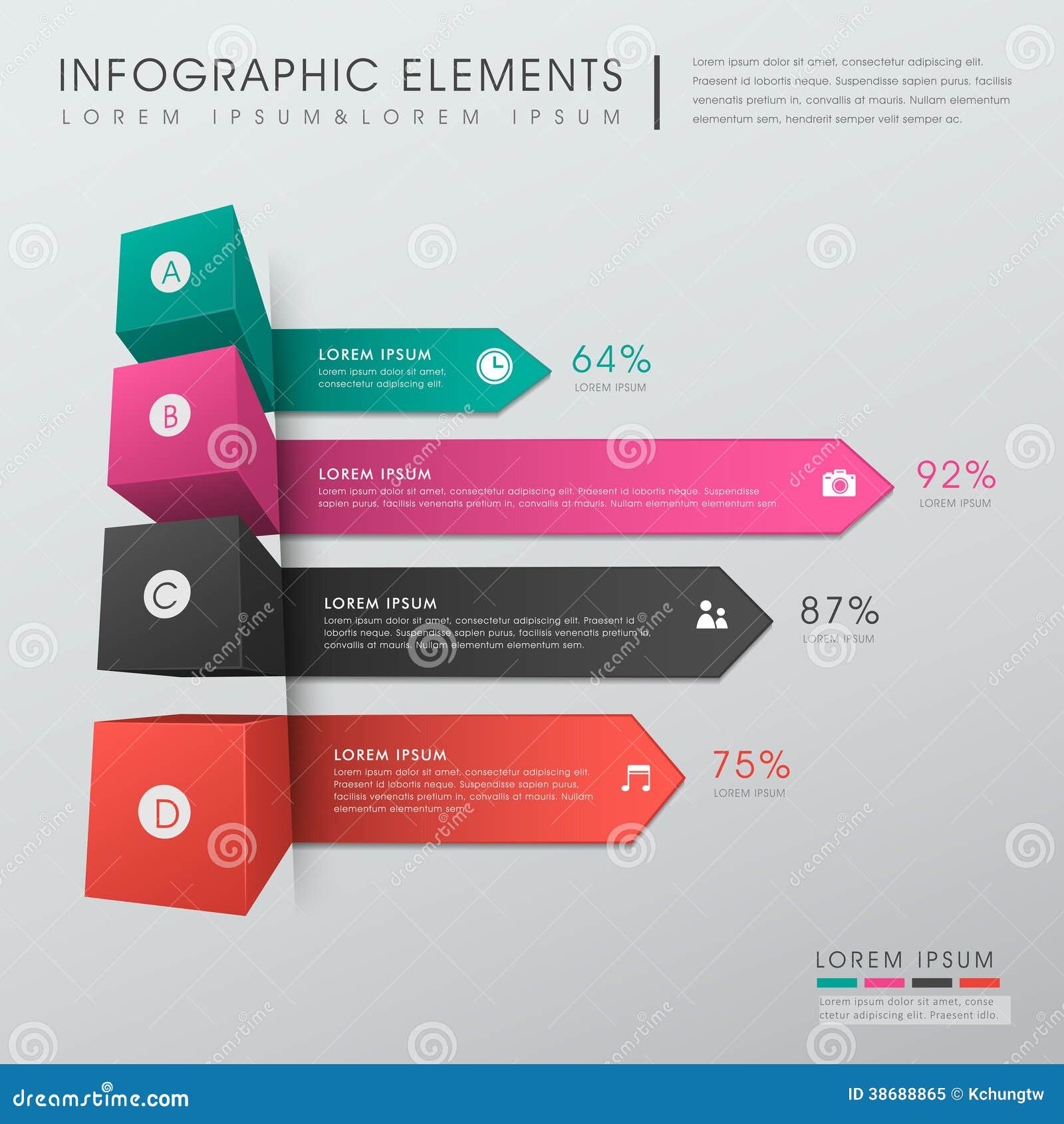 Abstract Bar Chart Infographics Stock Vector - Illustration of banner ...