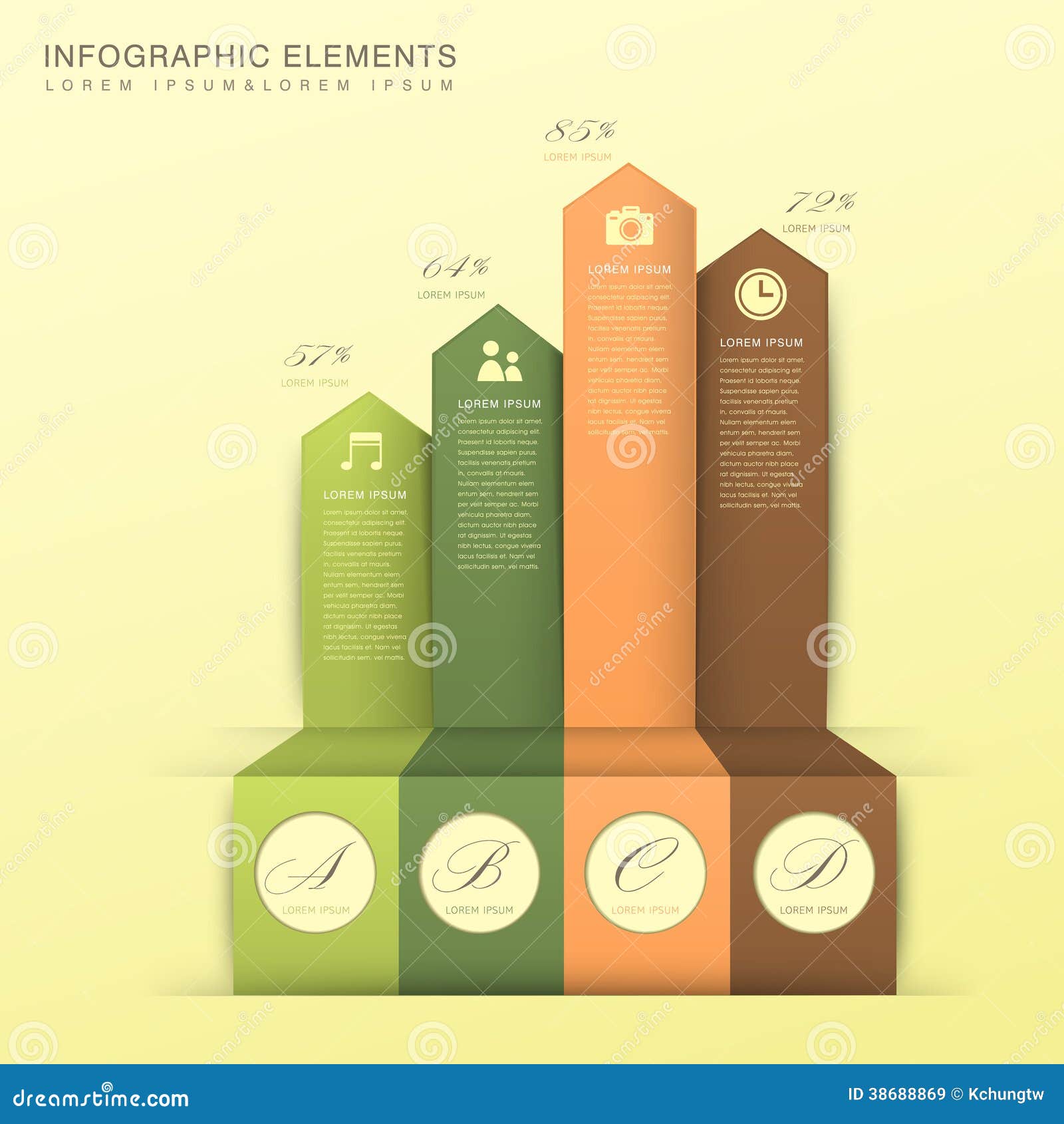 Abstract Bar Chart Infographics Stock Vector - Illustration of ...