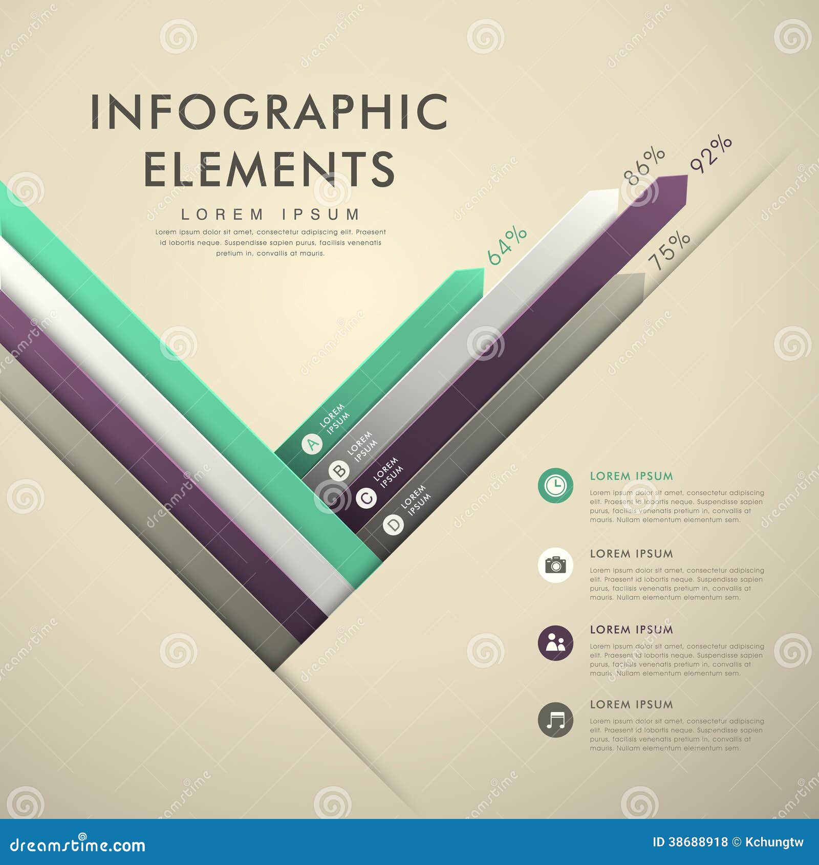 Abstract Bar Chart Infographics Stock Vector - Illustration of chart ...