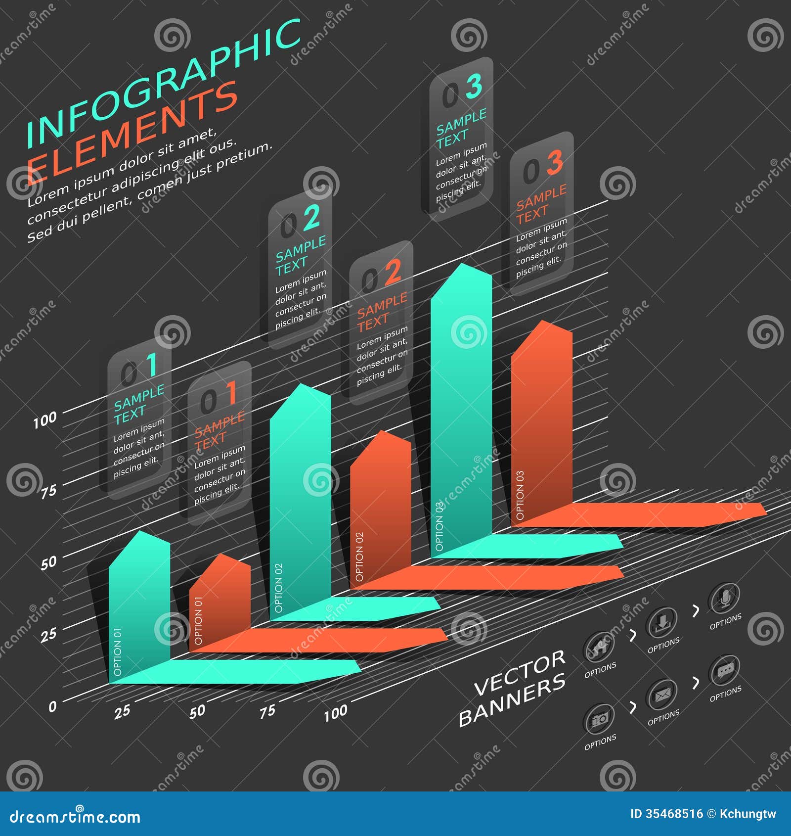 Abstract Bar Chart Infographics Stock Vector - Illustration of abstract ...