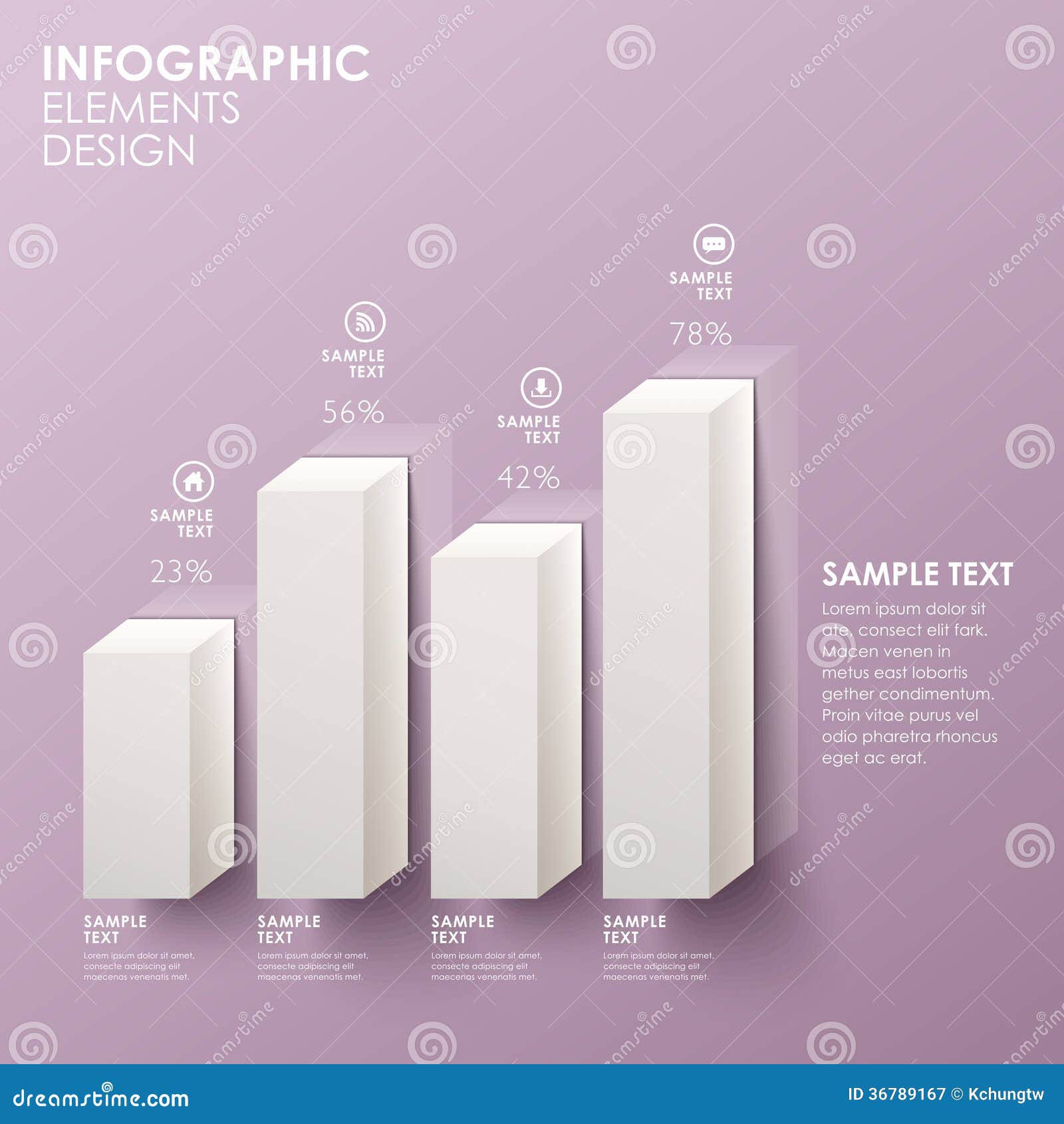 Abstract Bar Chart Infographics Stock Vector - Illustration of element ...