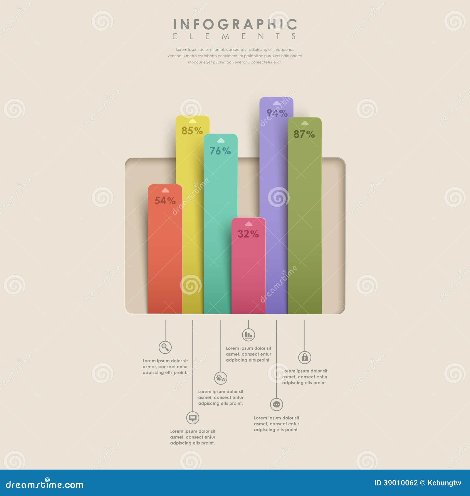 Abstract Bar Chart Infographics Stock Vector - Illustration of ...