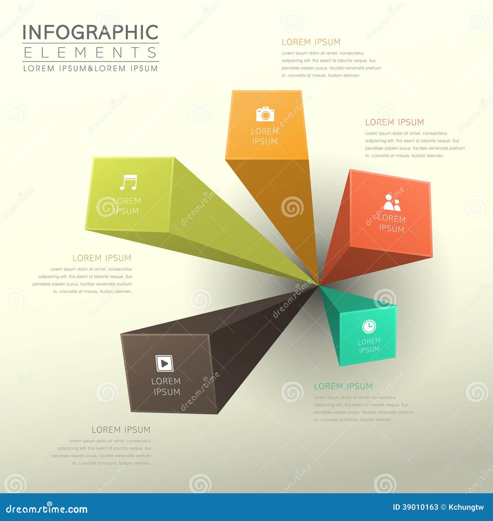 Abstract Bar Chart Infographics Stock Vector - Illustration of dynamic ...