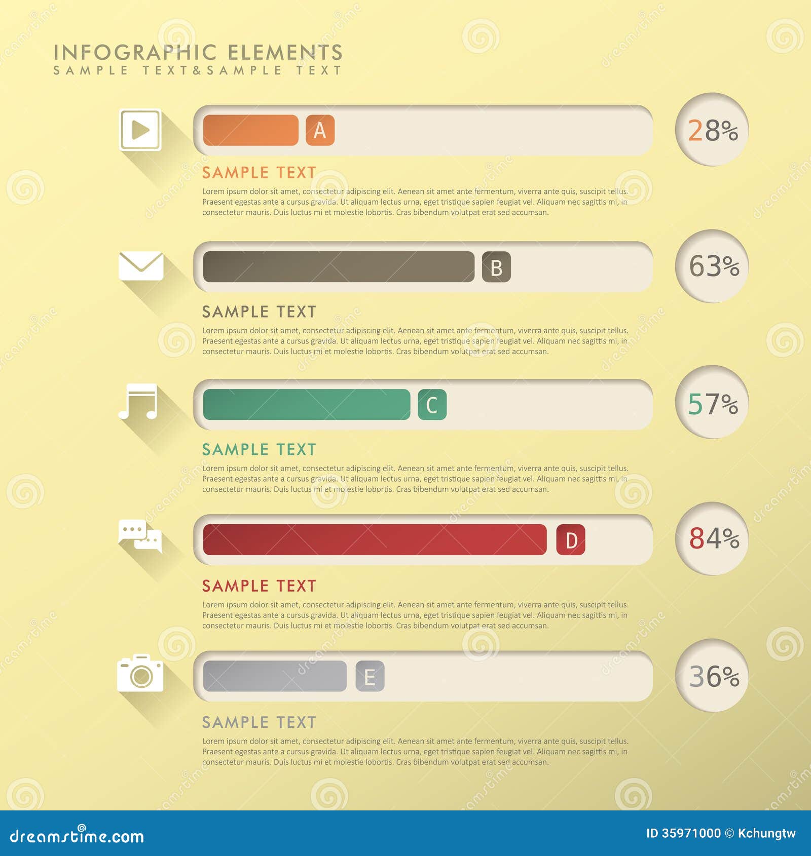 Abstract Bar Chart Infographics Stock Vector - Illustration of chart ...