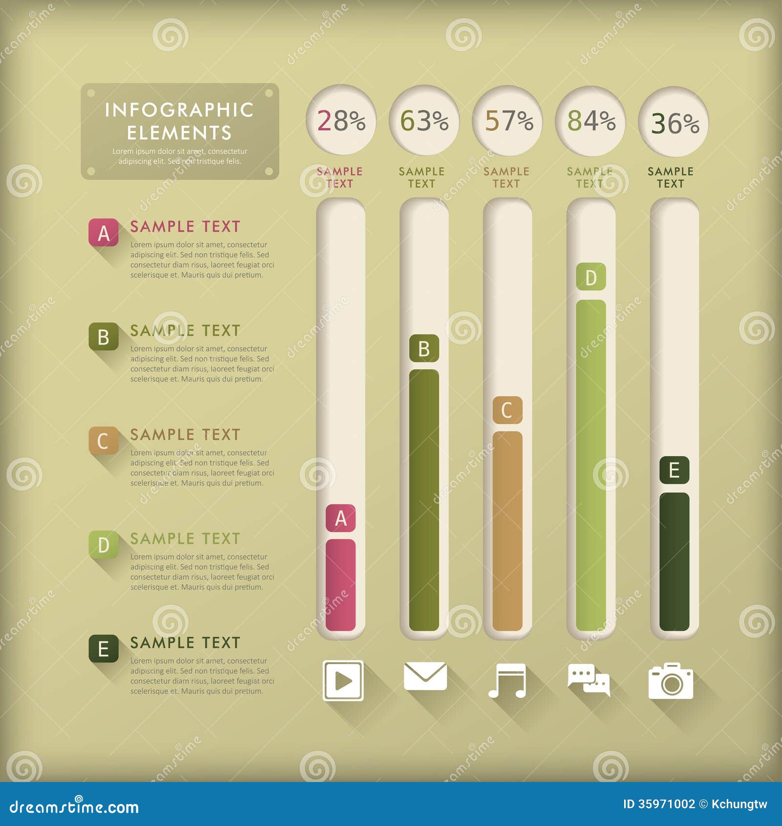 Abstract Bar Chart Infographics Stock Vector - Illustration of ...