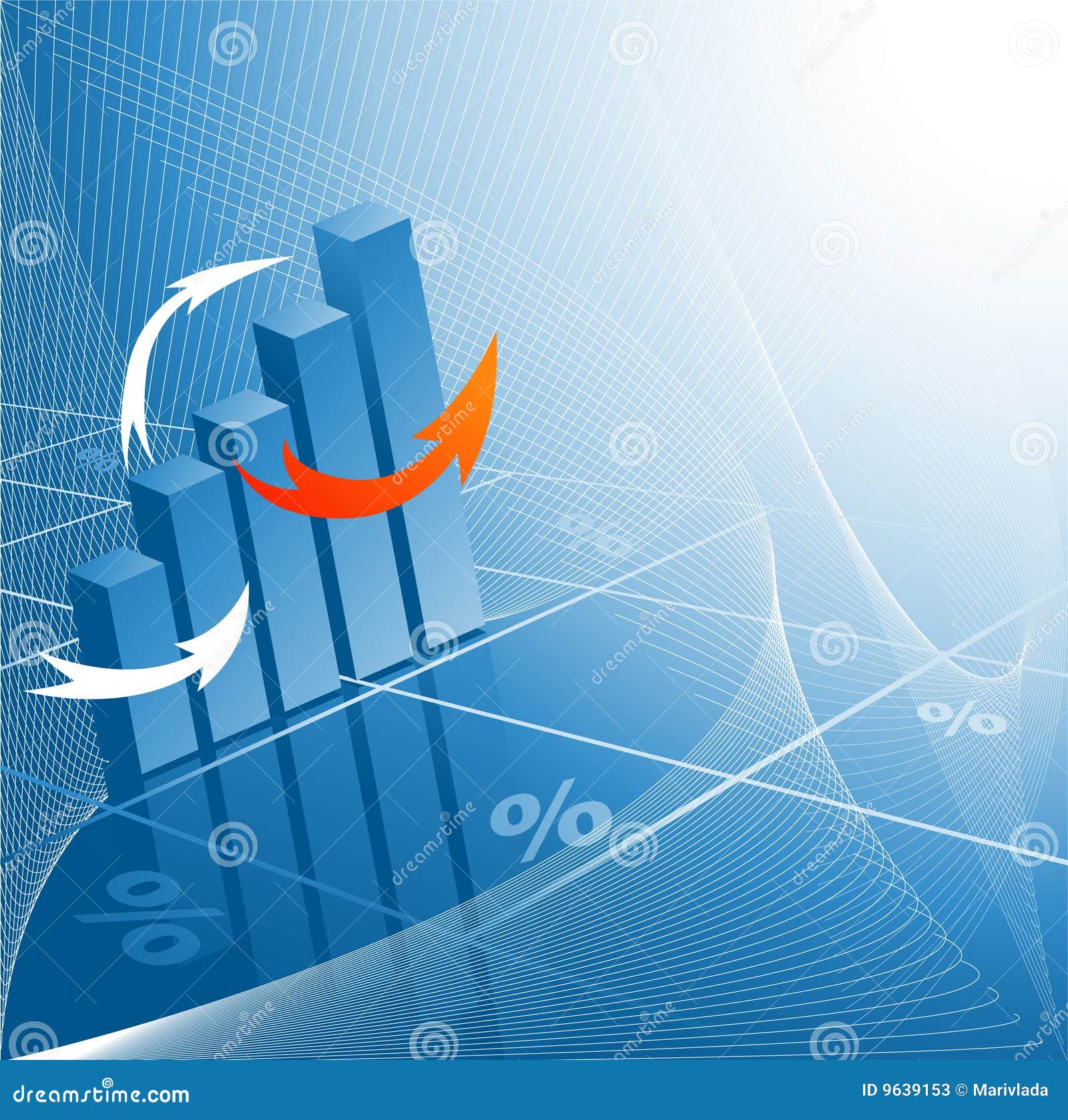 Abstract bar graphs stock vector. Illustration of financial - 9639153