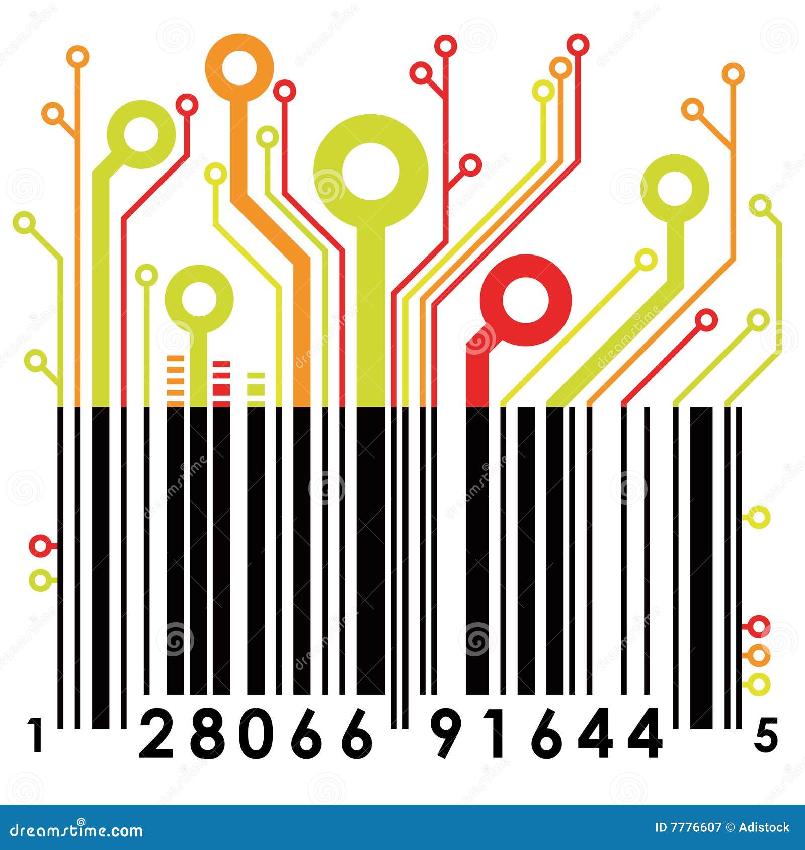 Abstract barcode. Vector. stock vector. Illustration of creative - 7776607