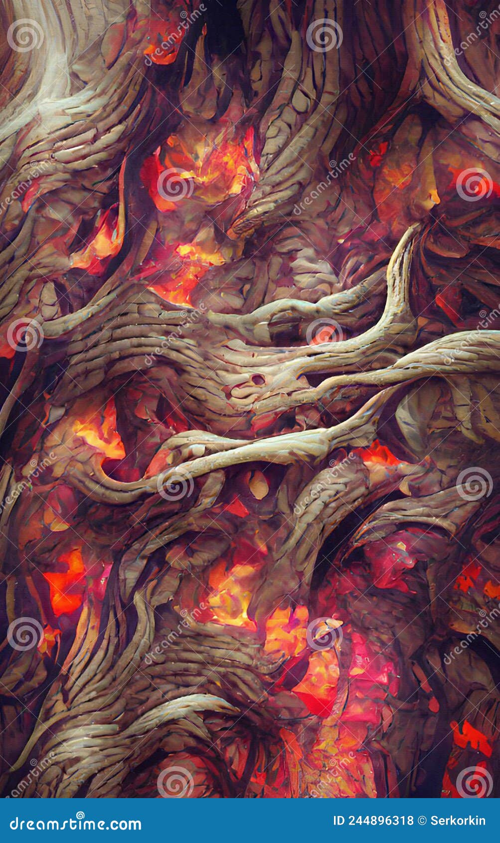 Abstract Bark Tree Background. Bark of Pine, Spruce, Oak. Raster Bitmap ...