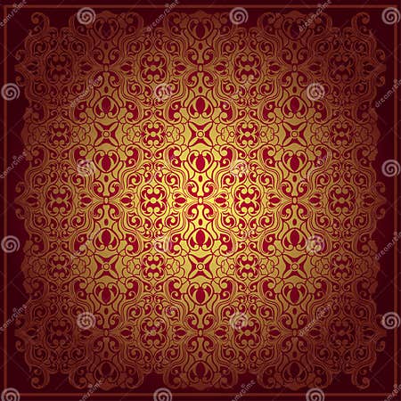 Abstract Baroque Vector Background Red Stock Vector - Illustration of ...
