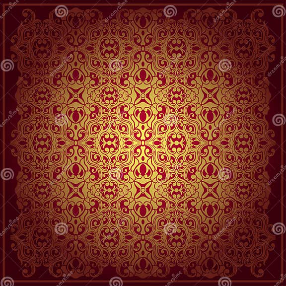 Abstract Baroque Vector Background Red Stock Vector - Illustration of ...