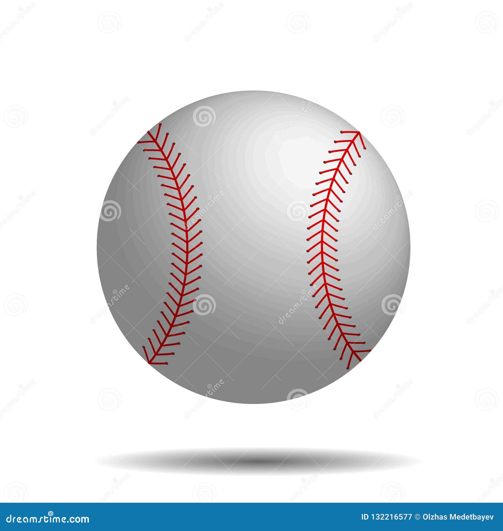 Abstract Baseball Vector Image with 3d Baseball Ball. Stock Vector ...
