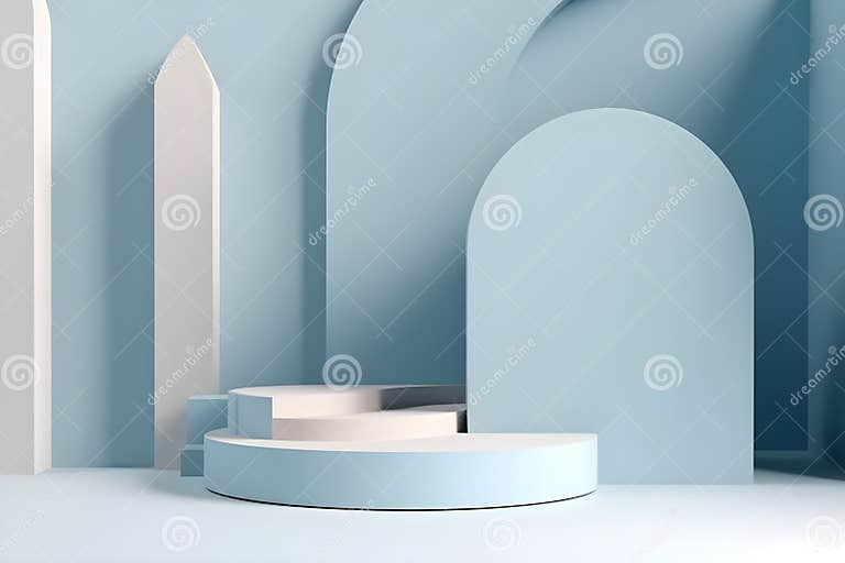 Abstract Basic Model of Geometric Bodies, Cylinders, Spheres in Pastel ...