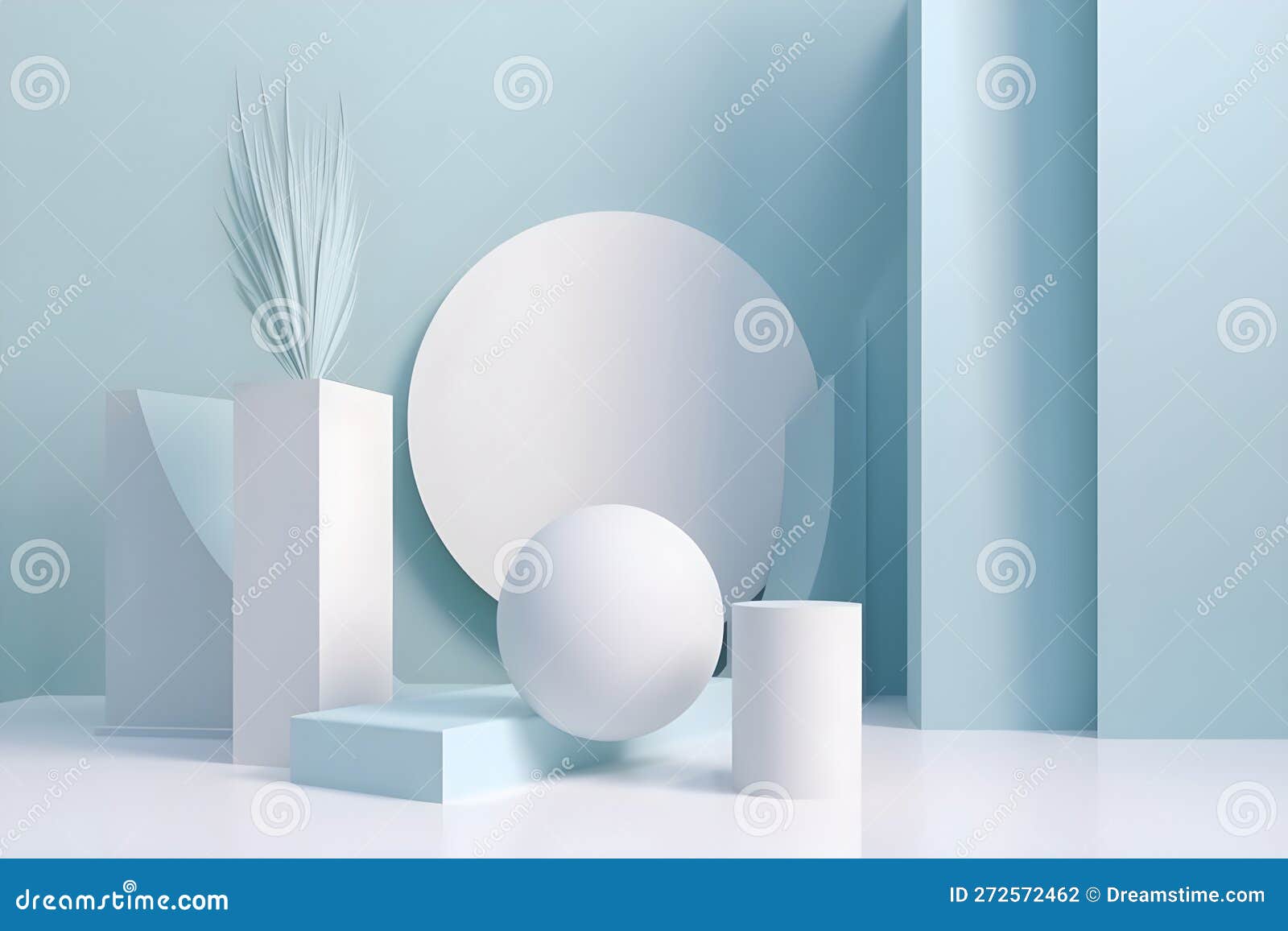 Abstract Basic Model of Geometric Bodies, Cylinders, Spheres in Pastel ...