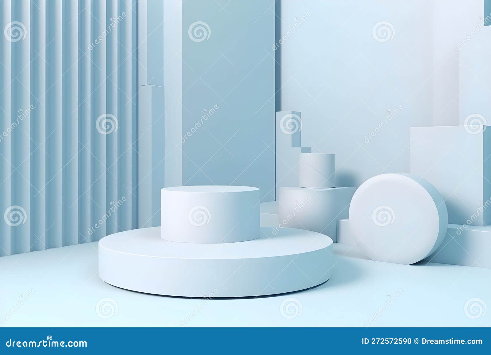 Abstract Basic Model of Geometric Bodies, Cylinders, Spheres in Pastel ...