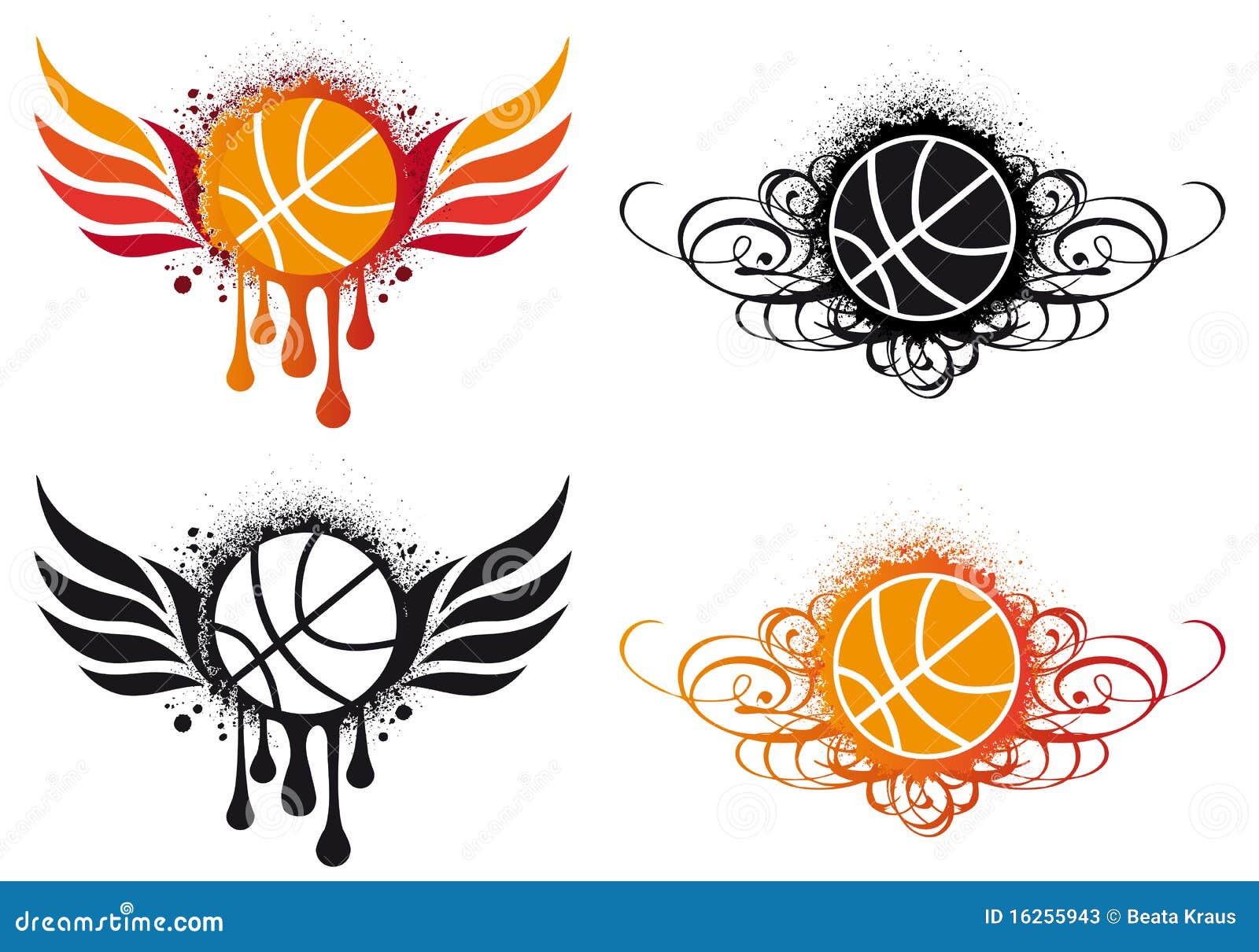 Abstract basketball, stock vector. Illustration of ornament - 16255943