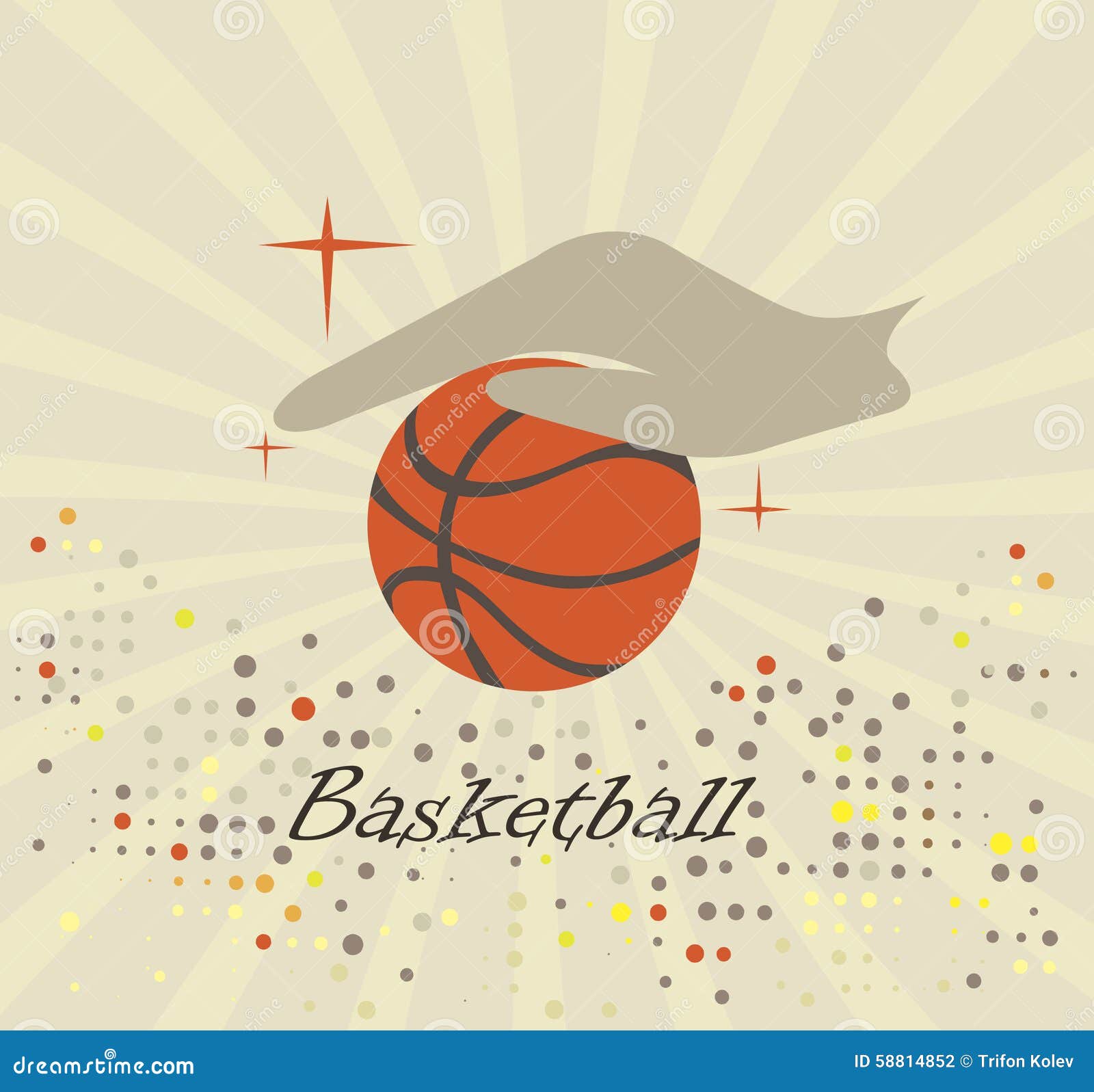 Abstract basketball logo stock vector. Illustration of object - 58814852