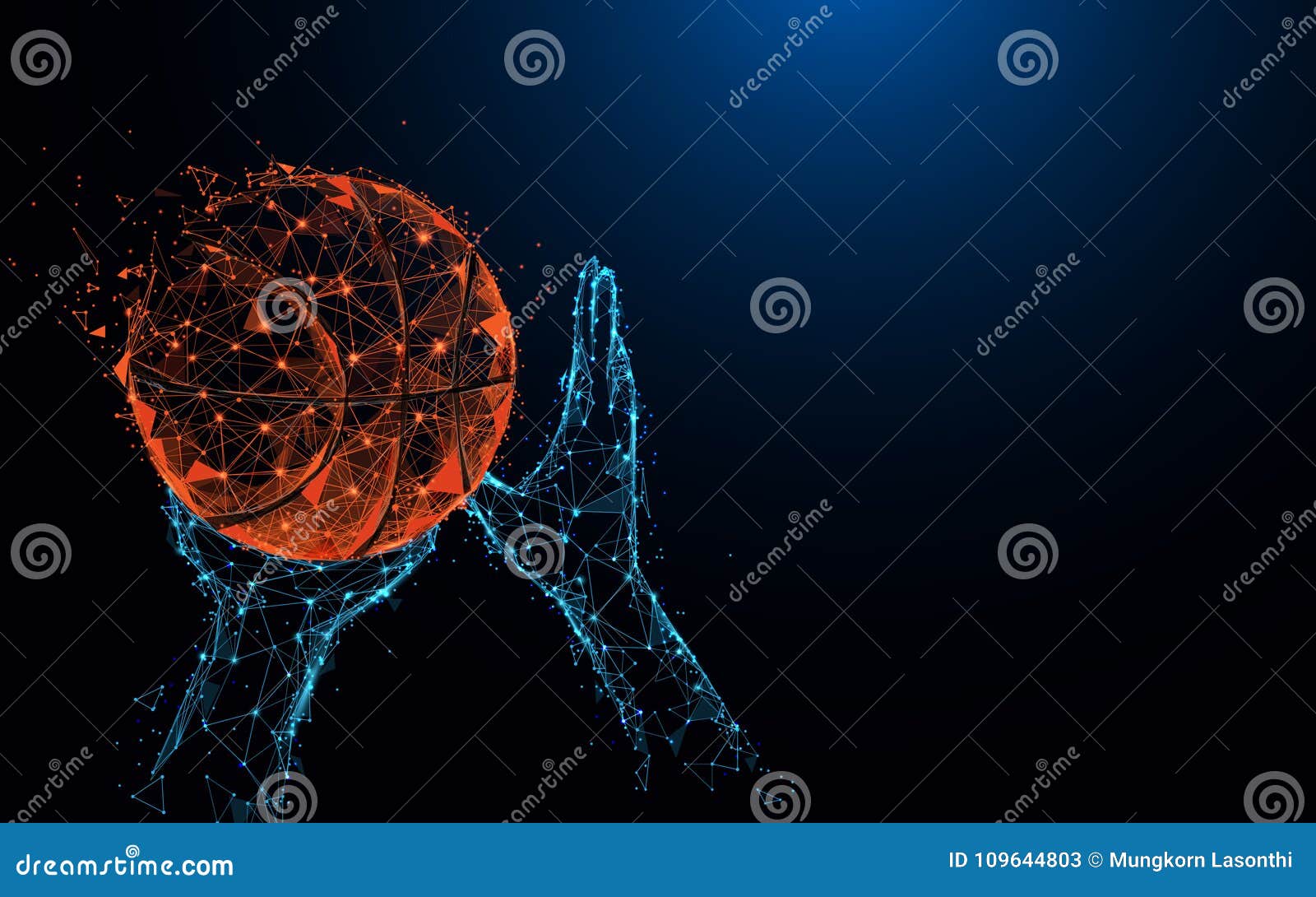 Abstract Basketball Player Hands Shooting Basketball Form Lines and ...