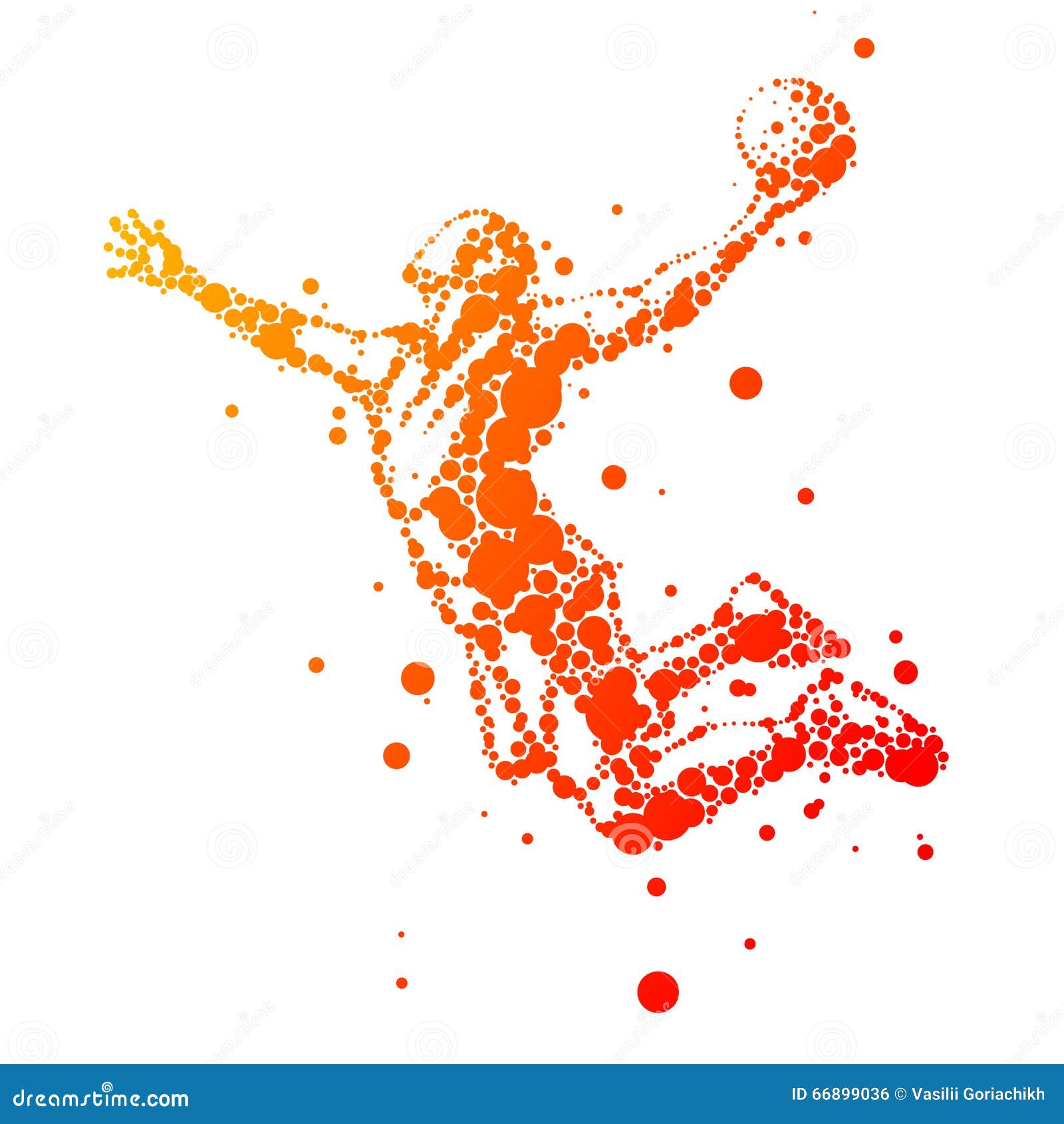 Abstract Basketball Player in Jump Stock Illustration - Illustration of ...