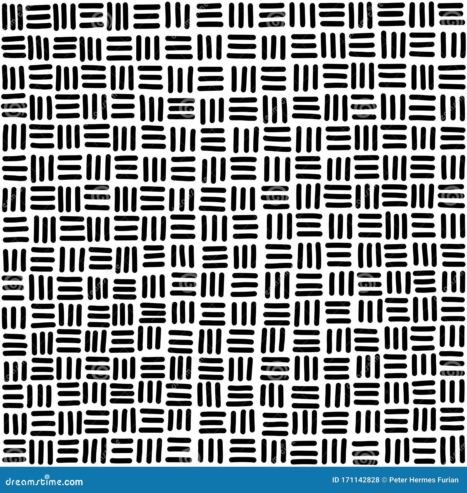 Seamless Basketweave Pattern Tile in Black and White Stock Vector ...