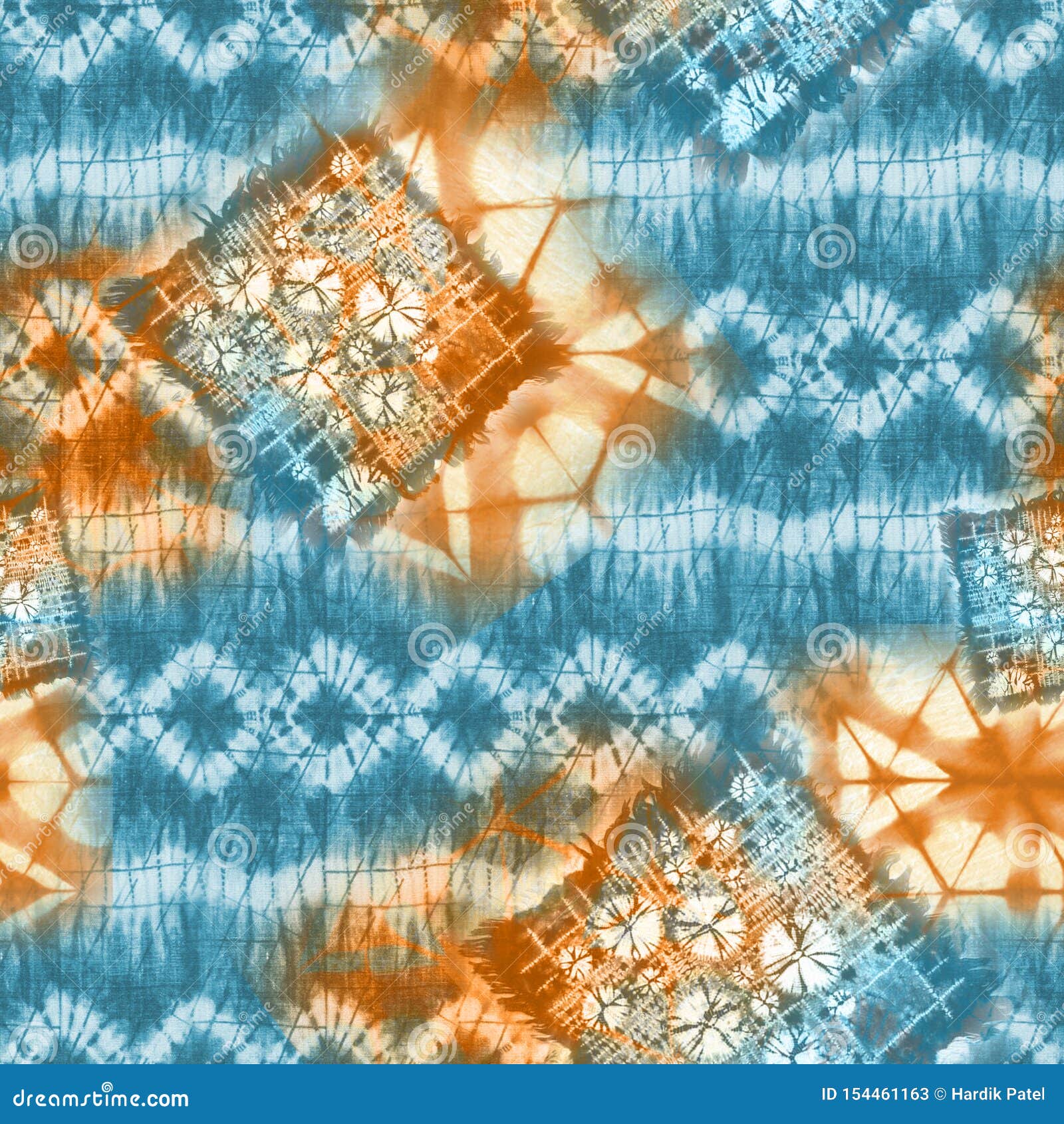 Abstract Batik Tie-dye Textile Pattern - Illustration Stock ...